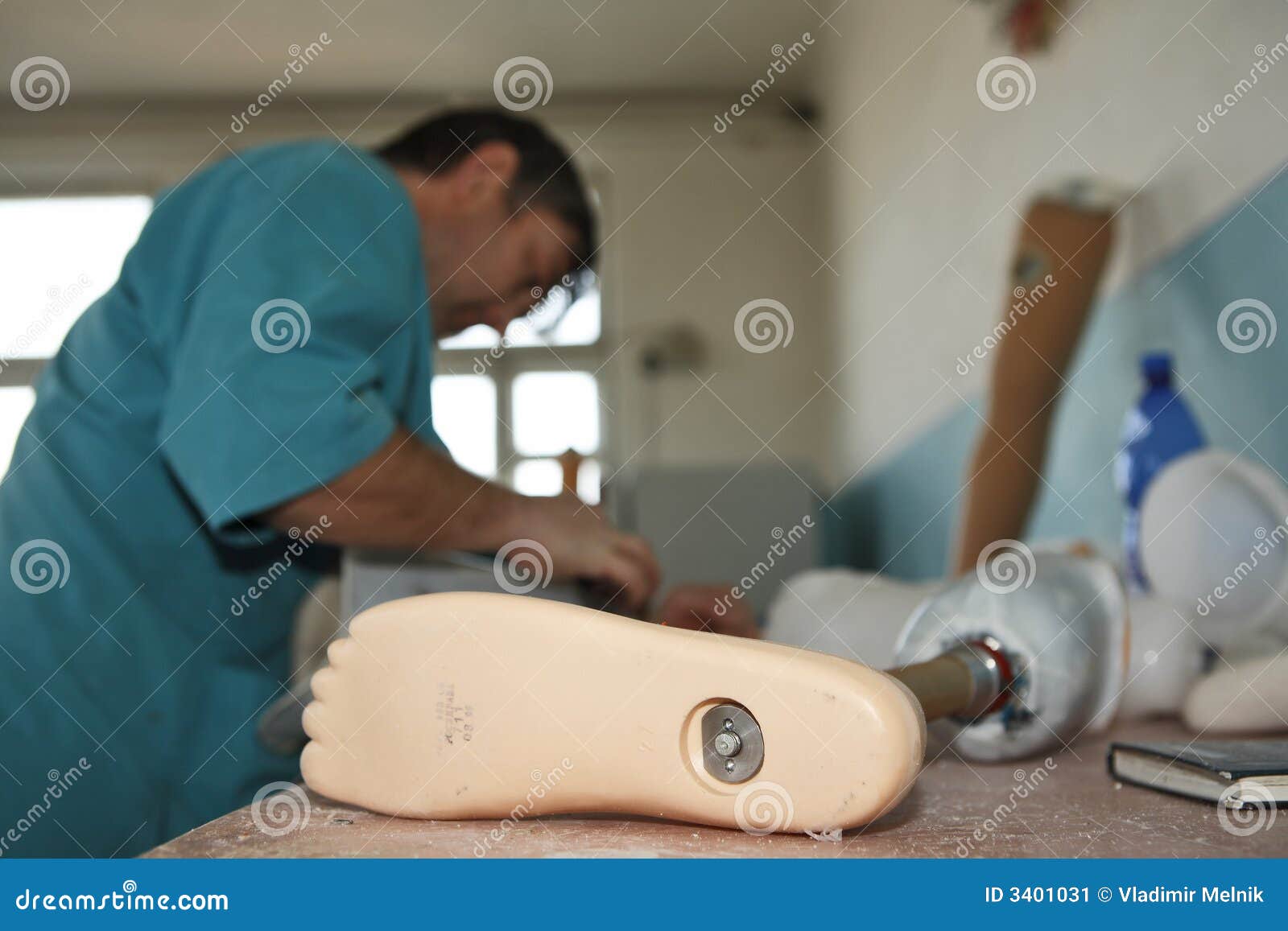 Prosthetist-orthopedist stock image. Image of medical - 3401031