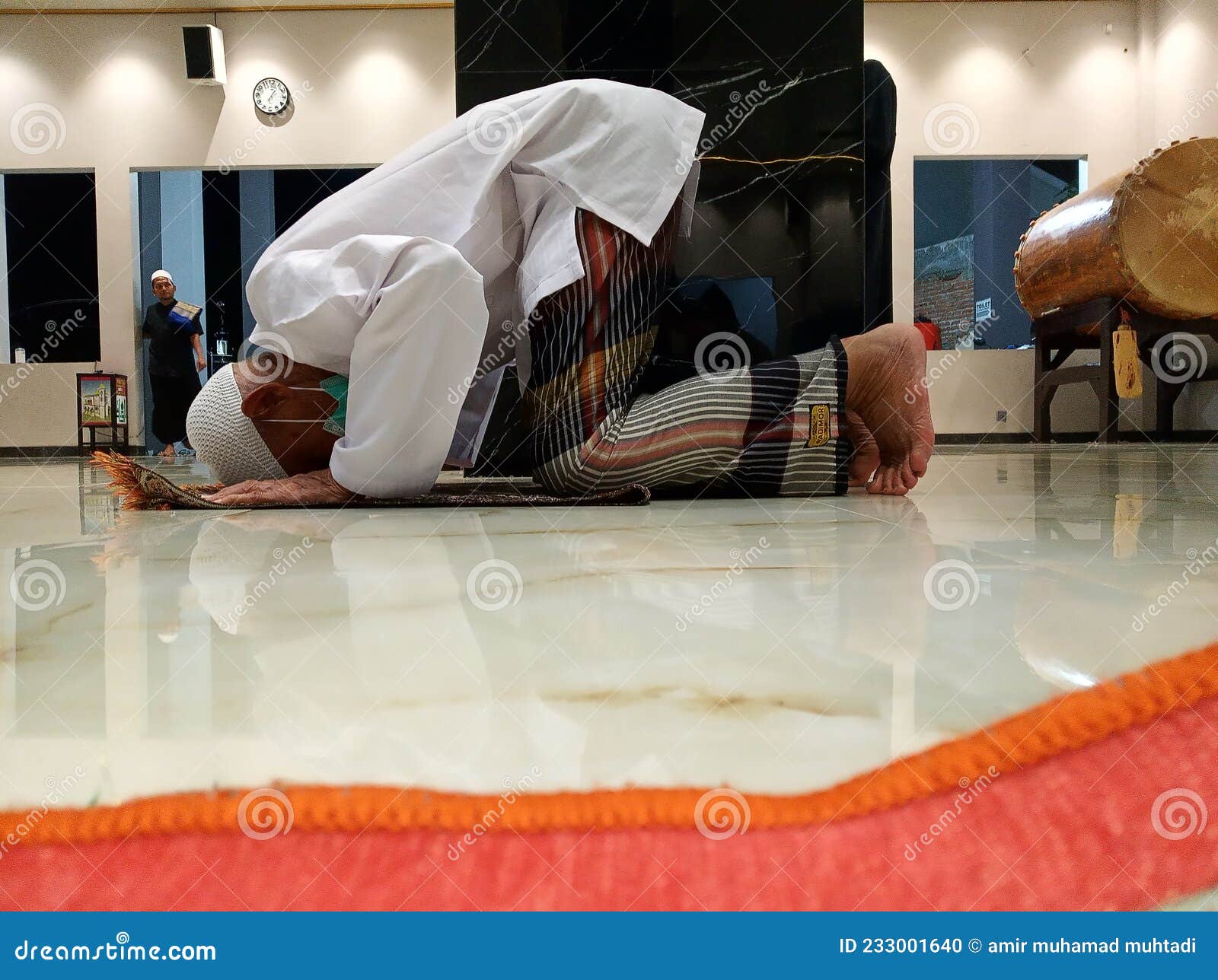 Prostrate in the mosque editorial image. Image of prostrate - 233001640