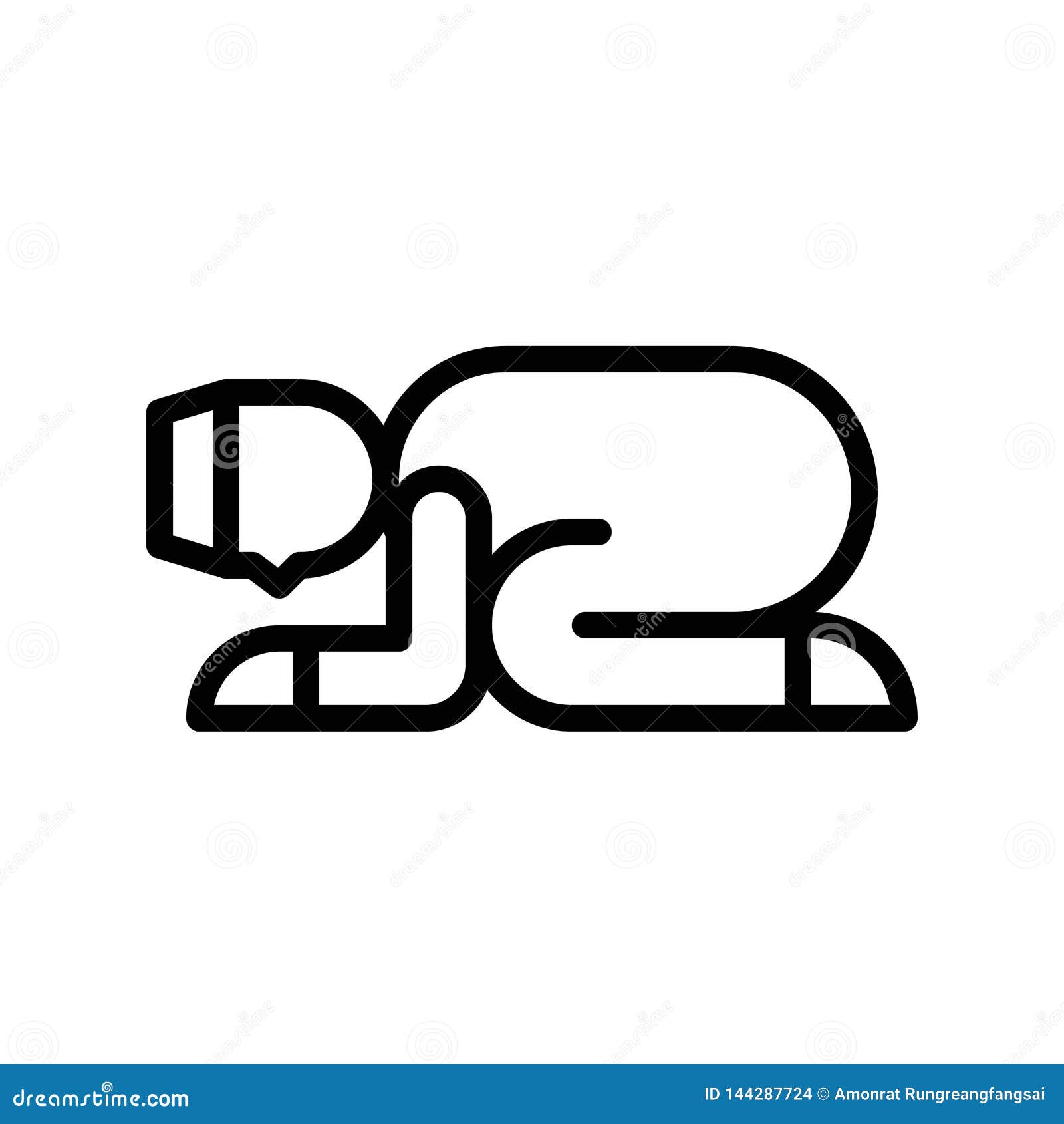 Prostration Line Icon Concept. Prostration Flat Vector Symbol, Sign ...