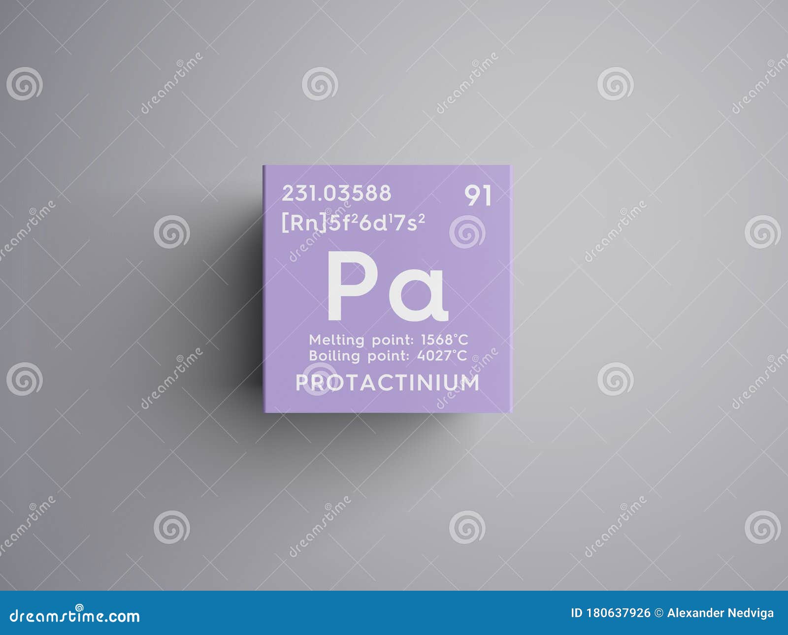 Protactinium. Actinoids. Chemical Element of Mendeleev S Periodic Table ...