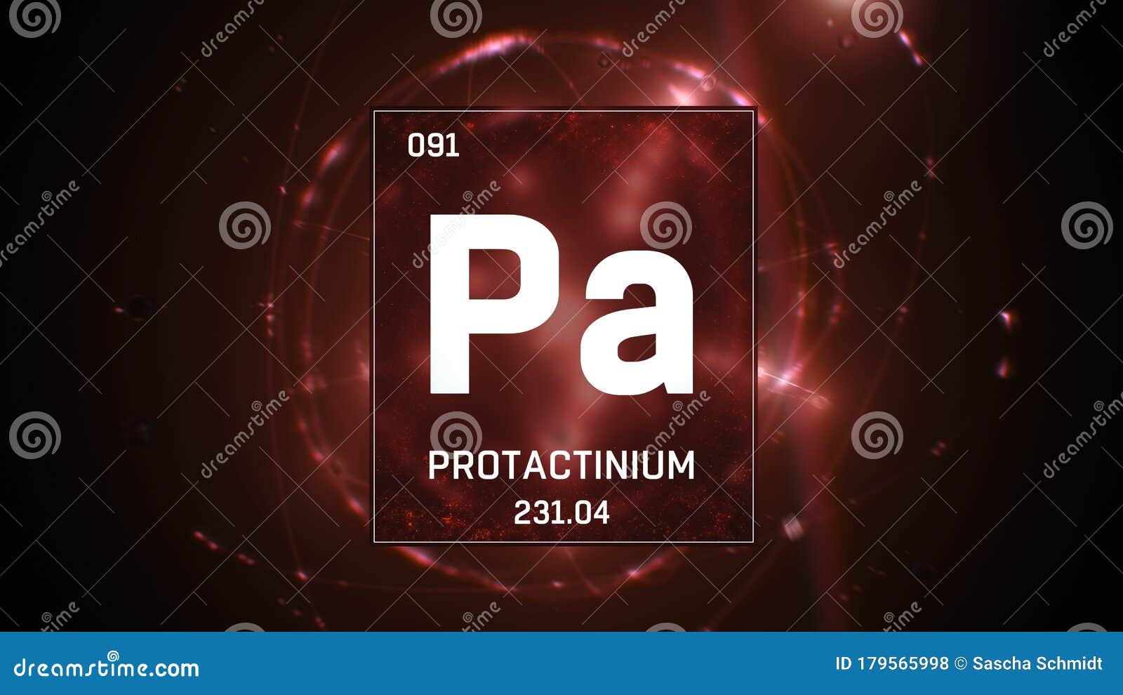 Protactinium, 3D Rendering Of Symbols Of The Elements Of The Periodic ...