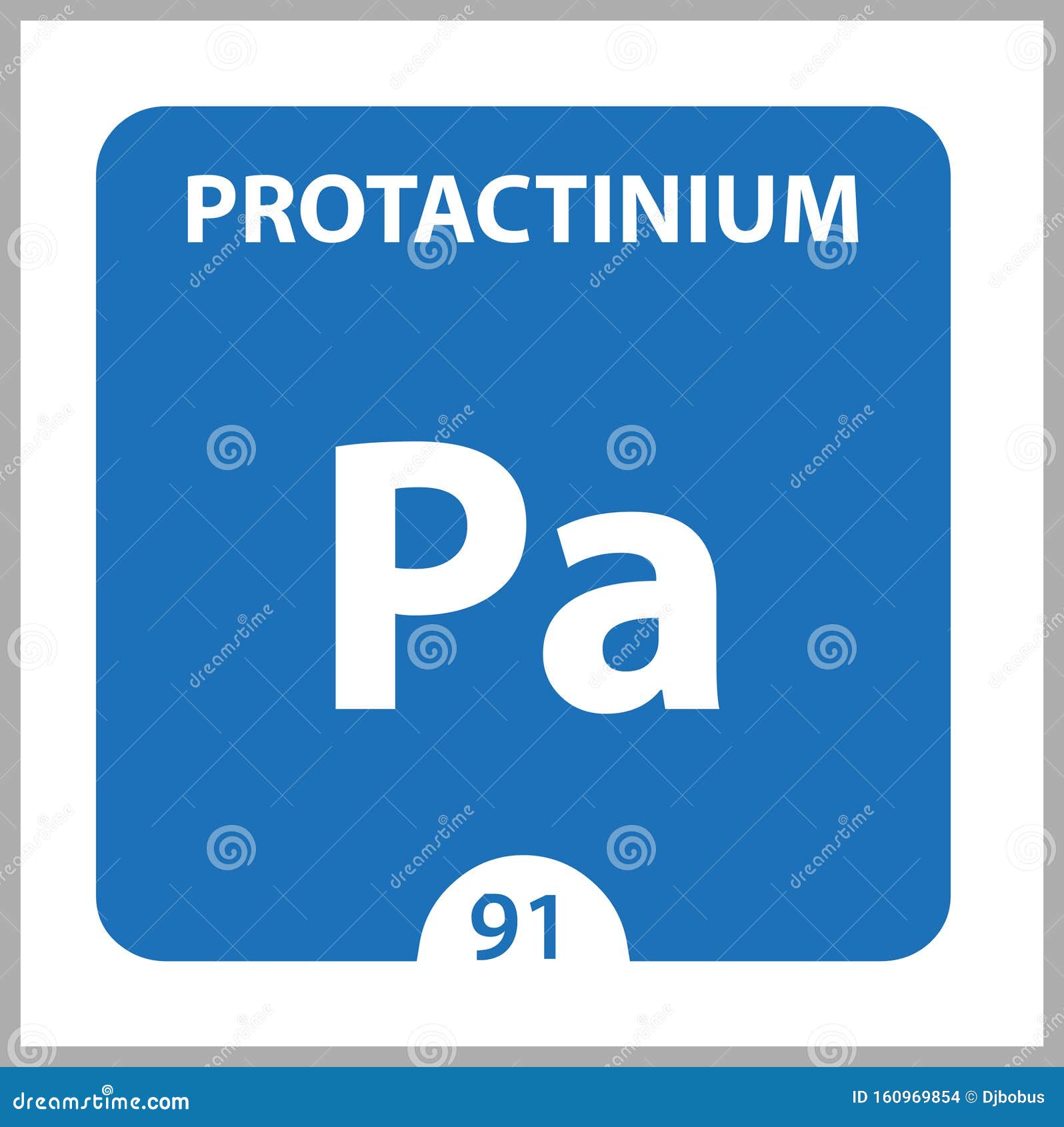 Protactinium Pa Chemical Element. Protactinium Sign With Atomic Number ...