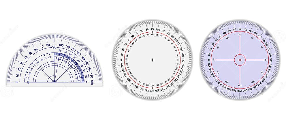 Protactor Angles Ruler Measuring Tools Stock Illustration ...