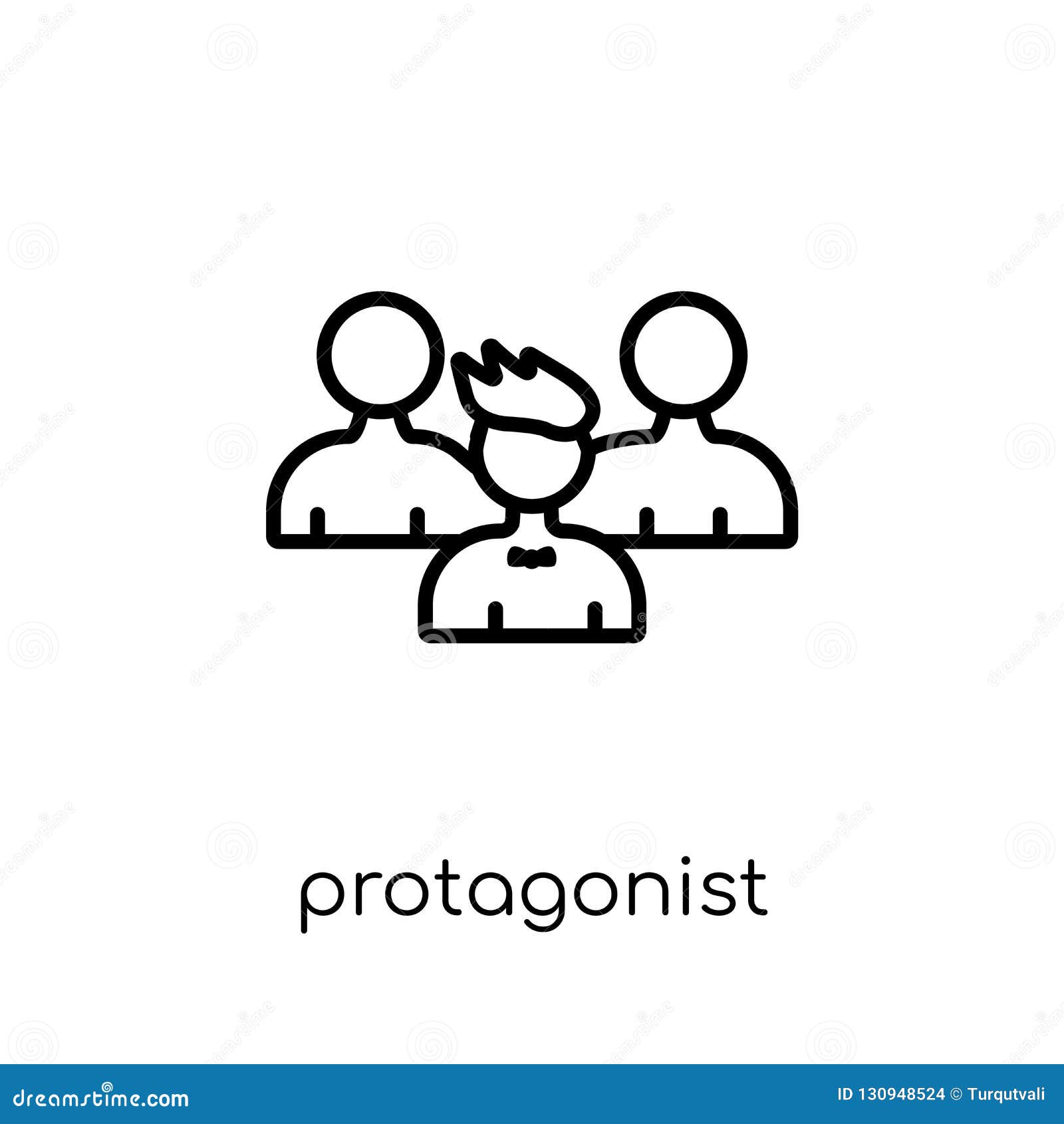 Protagonist Icon Trendy Modern Flat Linear Vector Protagonist I Stock Vector Illustration Of