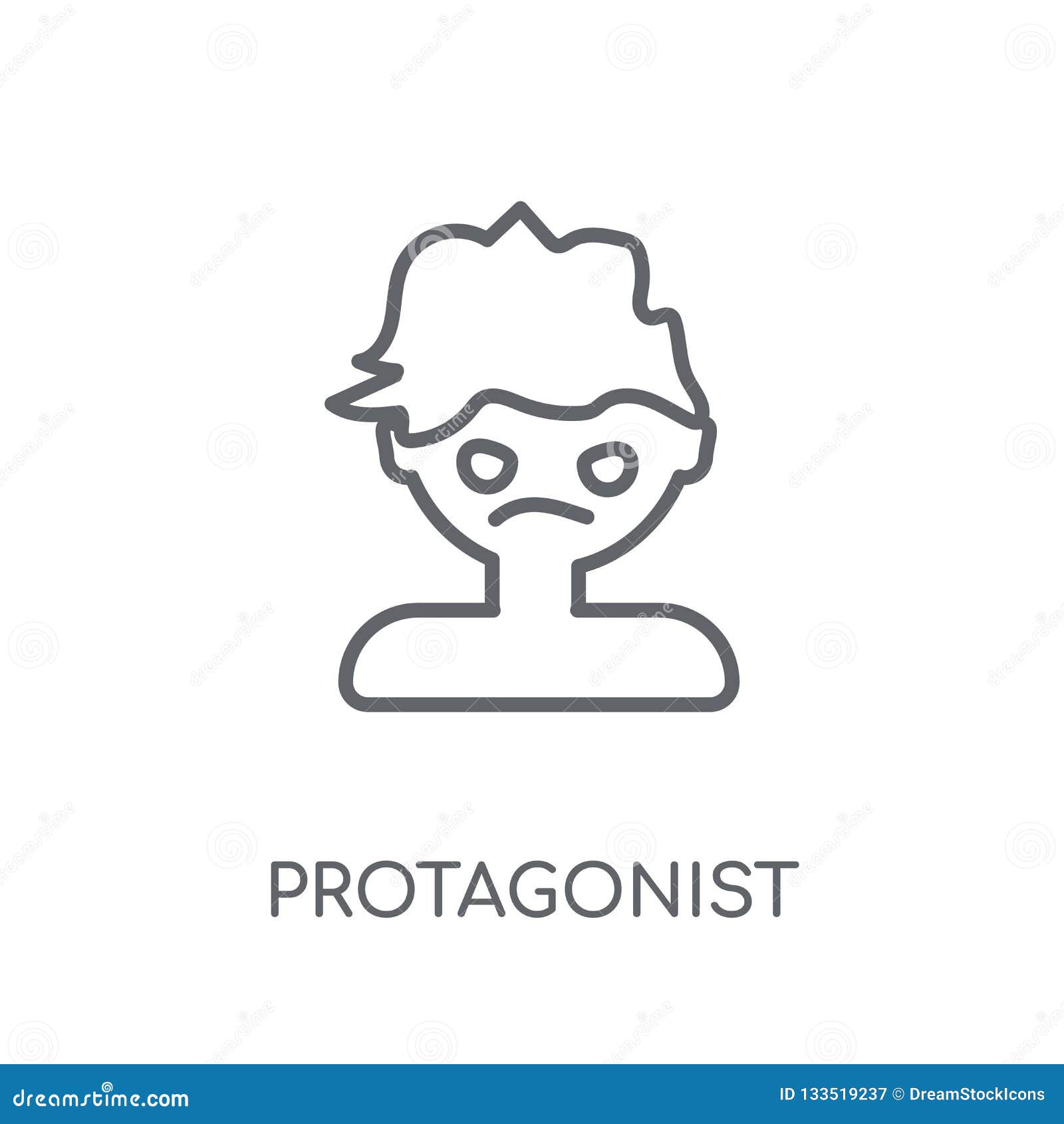 Protagonist Linear Icon. Modern Outline Protagonist Logo Concept Stock ...