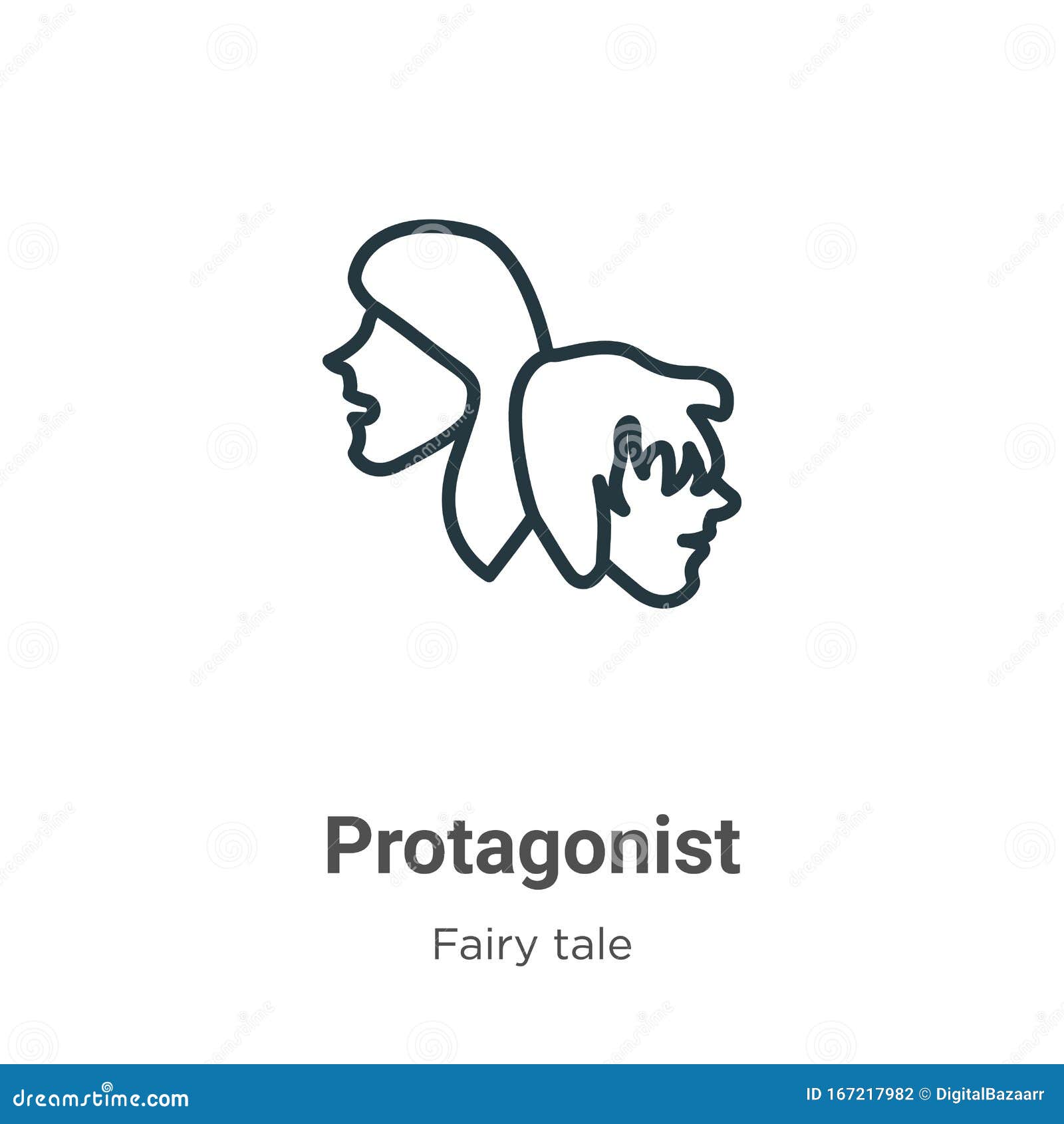 Protagonist Vector Icon On White Background. Flat Vector Protagonist ...