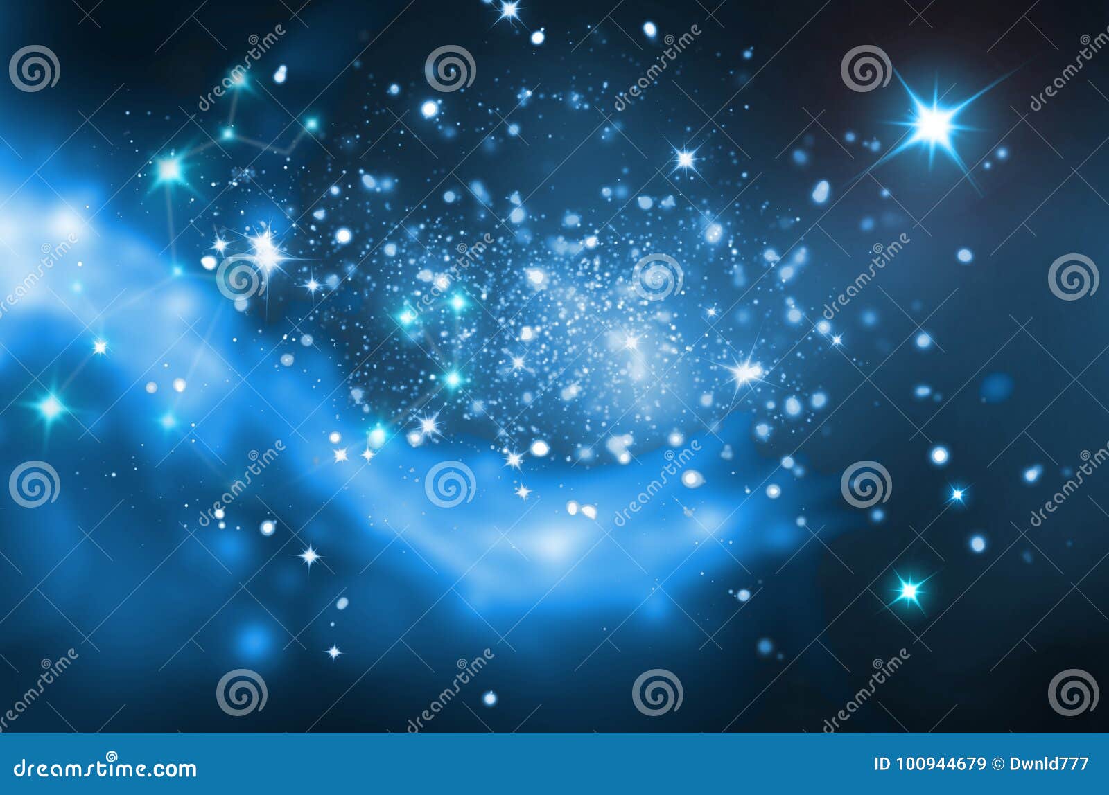 Protagoniza El Fondo Del Azul Del Espacio Profundo Imagen de archivo ...