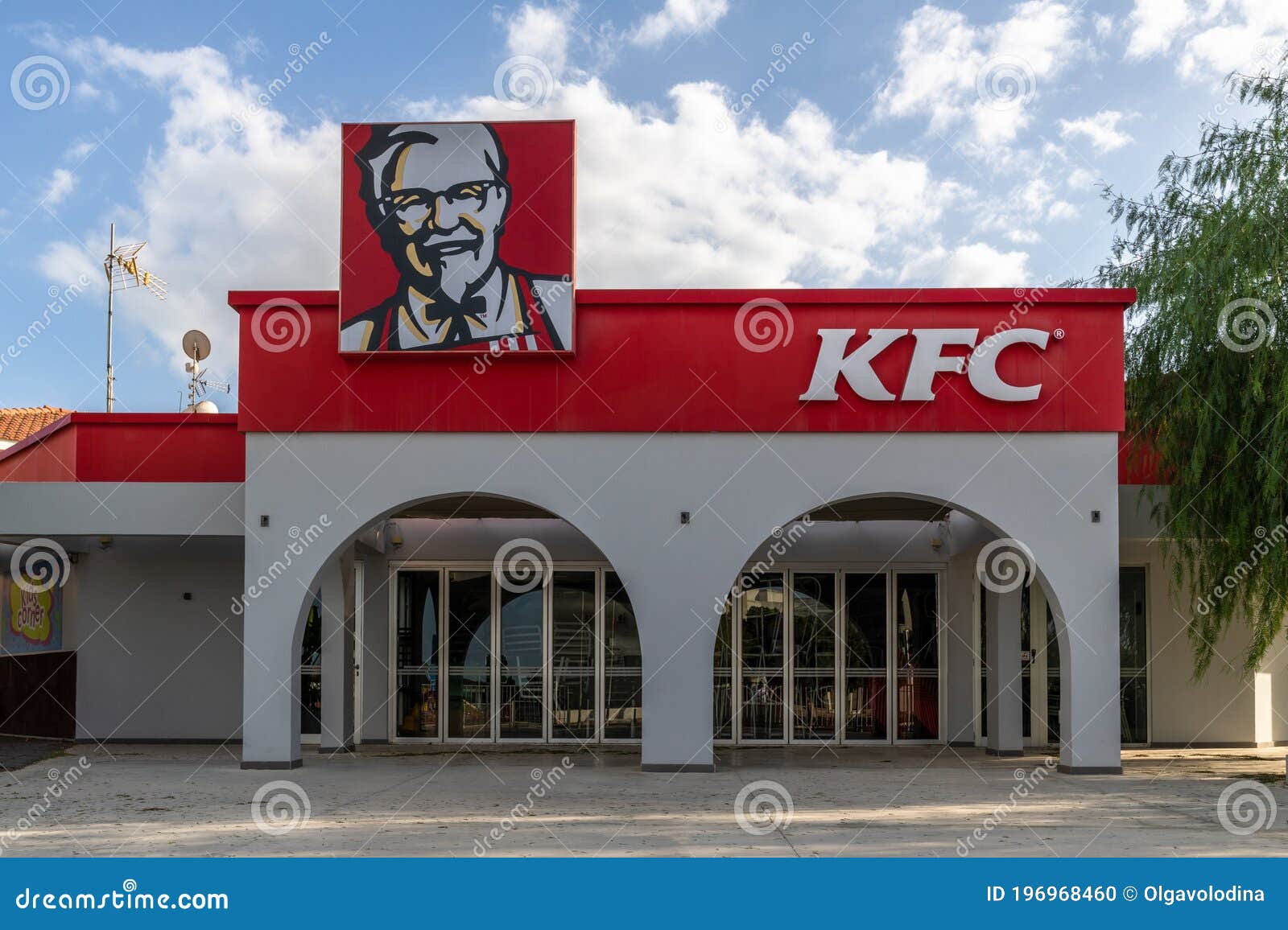 Protaras, Cyprus - Oct 6. 2019. the KFC on Protaras Avenue Editorial ...