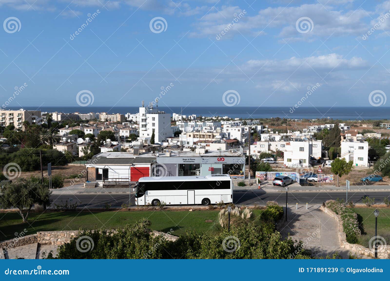 Protaras, Cyprus - Oct 12. 2019. Panorama of the City from Above ...