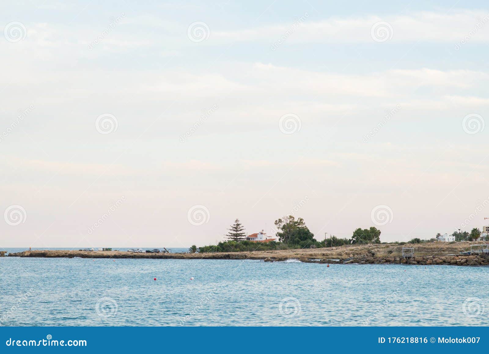 Protaras. Coast of Mediterranean Sea in Protaras. Panorama of Cyprus ...