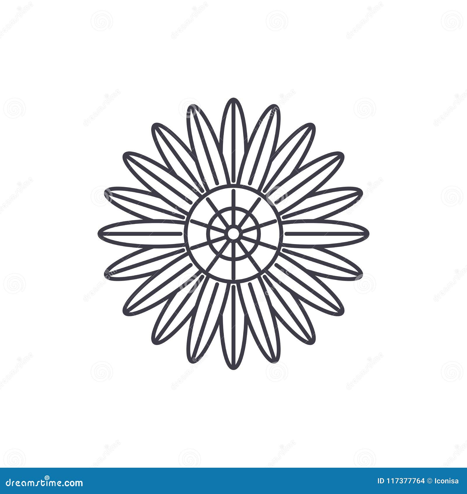 Protea Line Icon Concept. Protea Flat Vector Sign, Symbol, Illustration ...