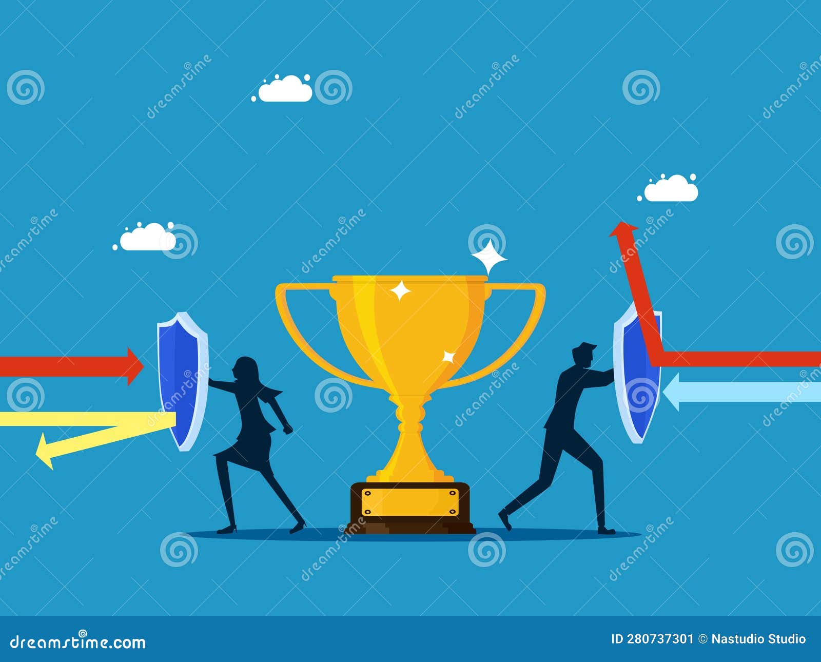 Business Champion Succeed To Get Reward, Winning Star Employee, Career ...