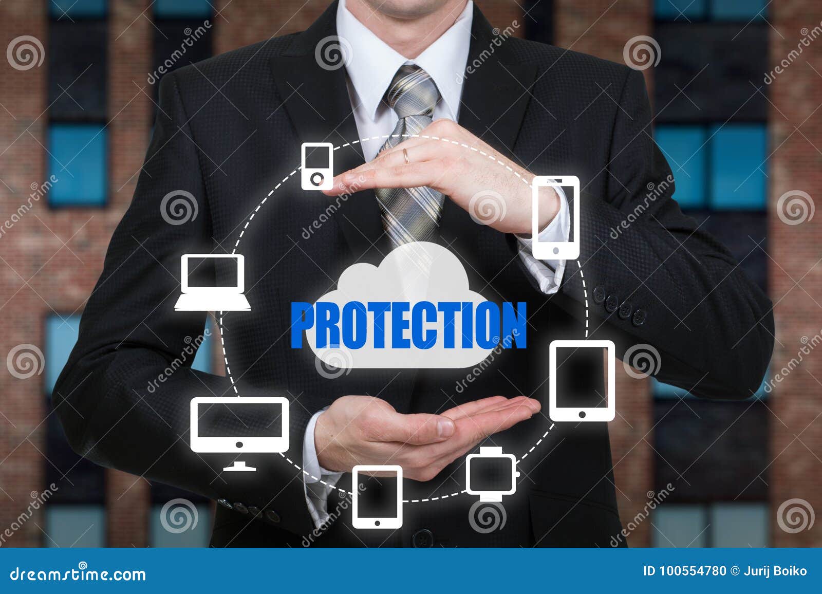 Protect Cloud Information Data Concept. Security and Safety of Cloud ...