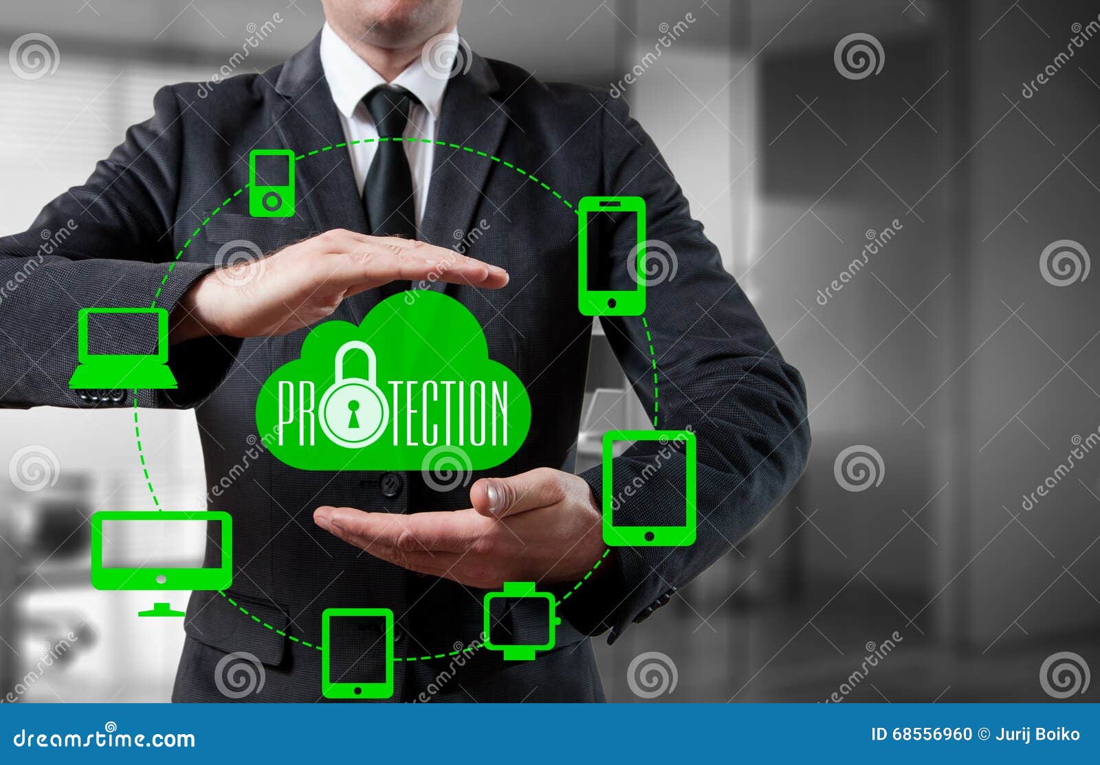 Protect Cloud Information Data Concept. Security and Safety of Cloud ...