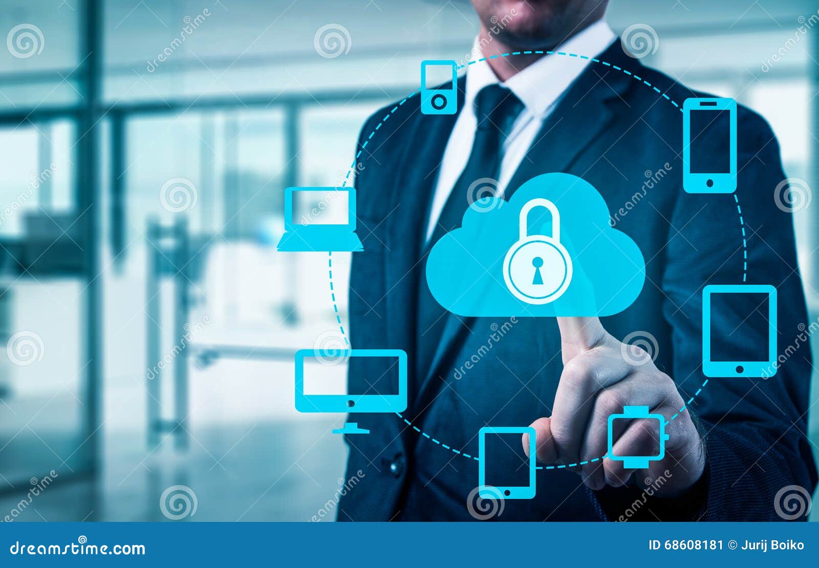 Protect Cloud Information Data Concept. Security and Safety of Cloud ...