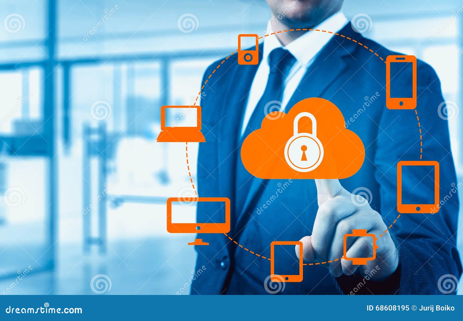 Protect Cloud Information Data Concept. Security and Safety of Cloud ...