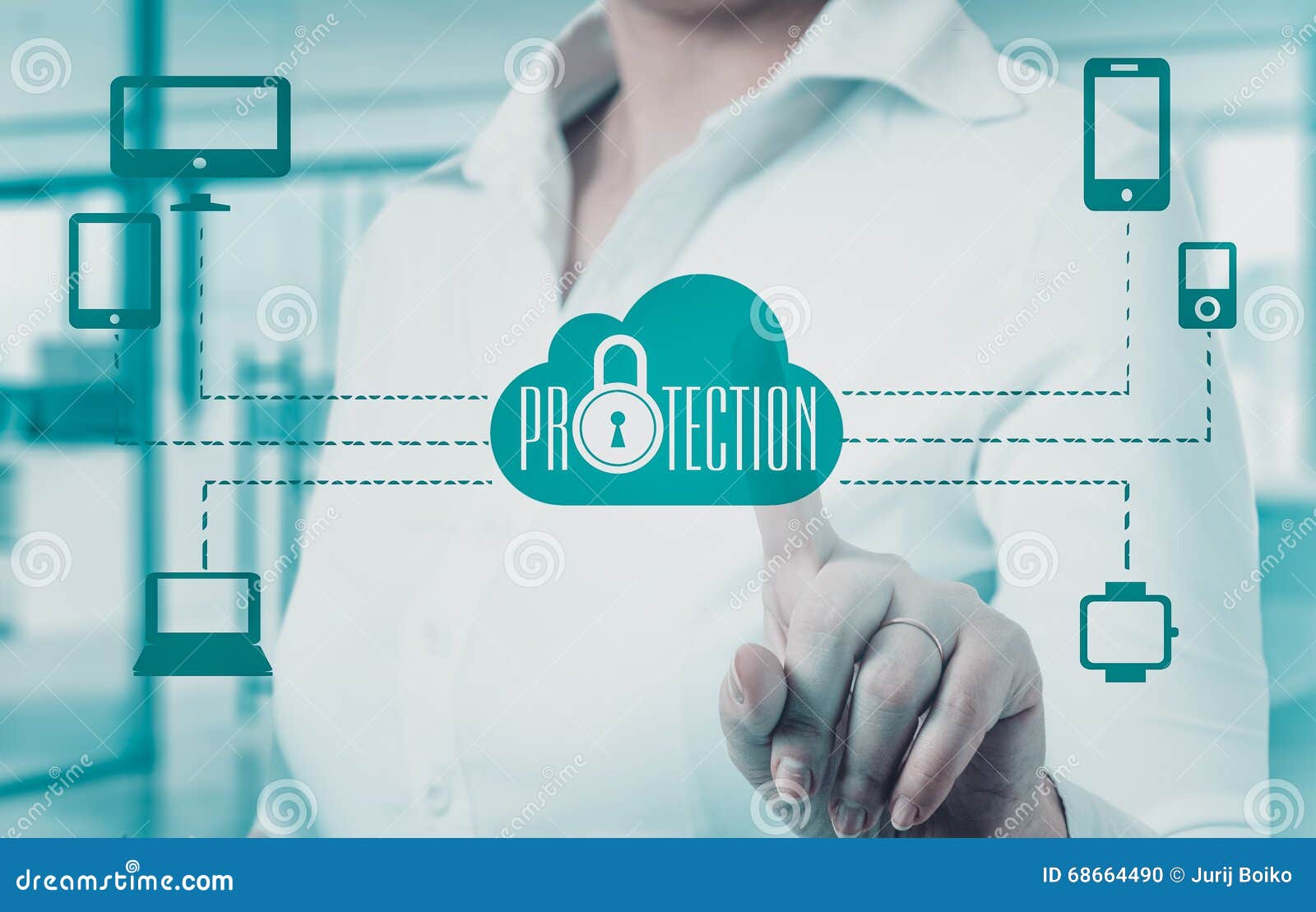 Protect Cloud Information Data Concept. Security and Safety of Cloud ...
