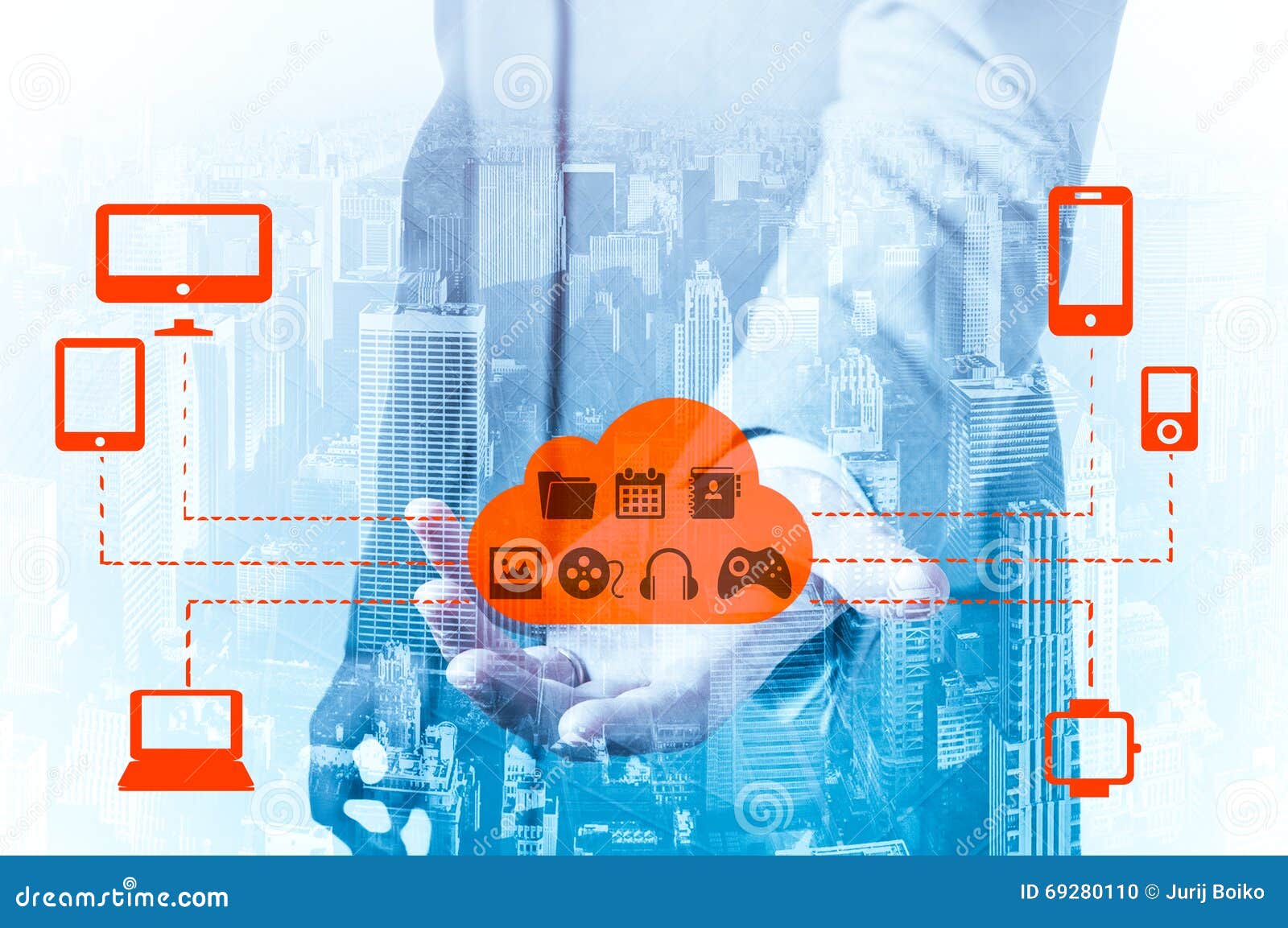Protect Cloud Information Data Concept. Security and Safety of Cloud ...