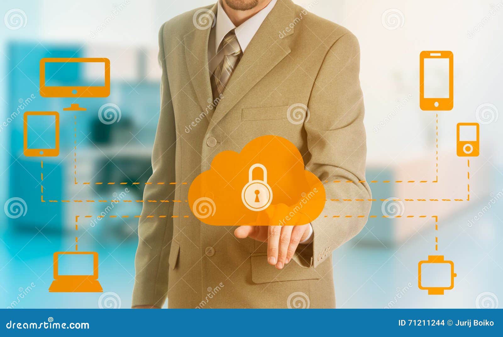 Protect Cloud Information Data Concept. Security and Safety of Cloud ...