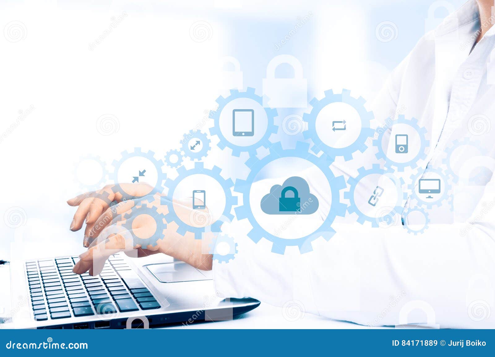 Protect Cloud Information Data Concept. Security and Safety of Cloud ...