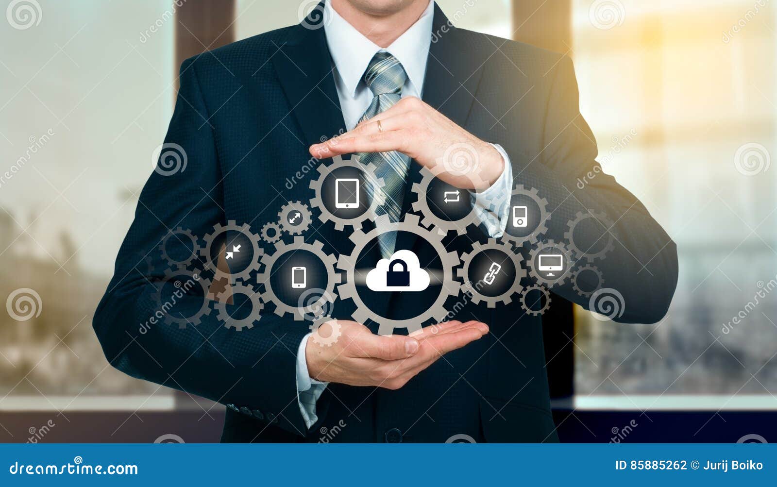 Protect Cloud Information Data Concept. Security and Safety of Cloud ...