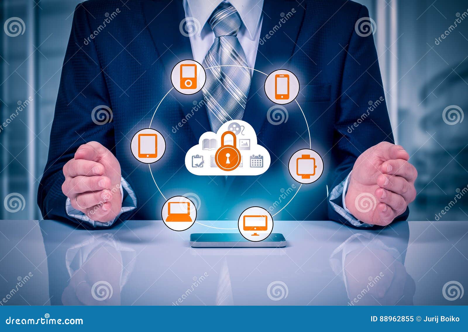 Protect Cloud Information Data Concept. Security and Safety of Cloud ...