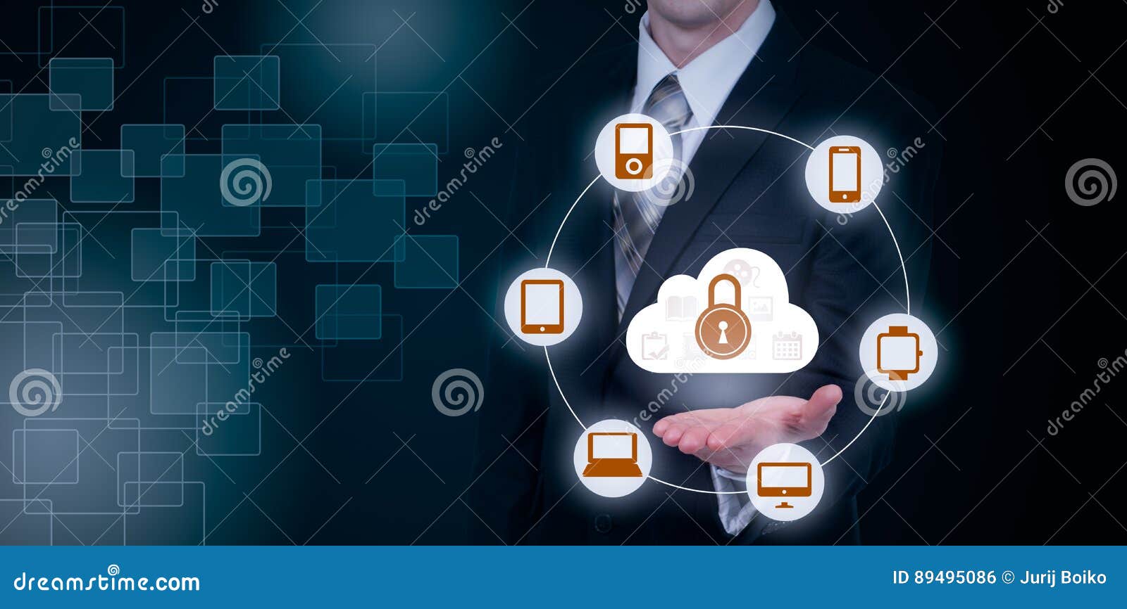 Protect Cloud Information Data Concept. Security and Safety of Cloud ...