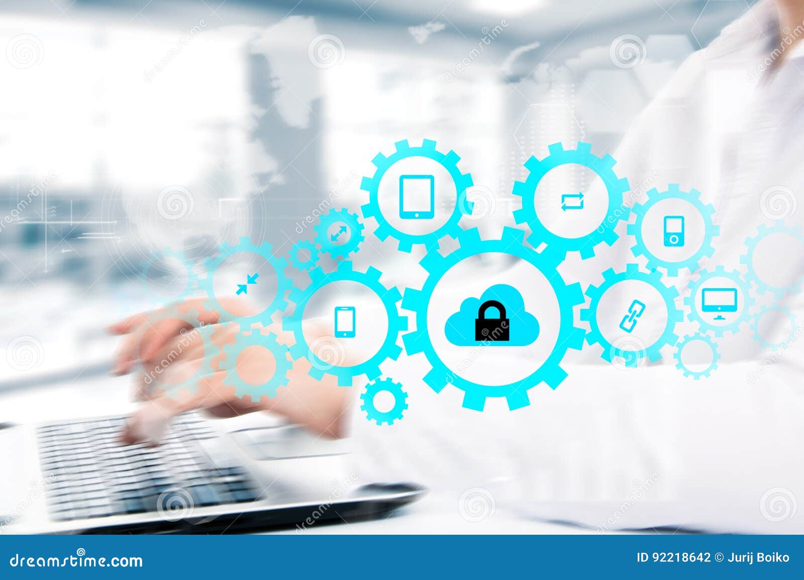 Protect Cloud Information Data Concept. Security and Safety of Cloud ...