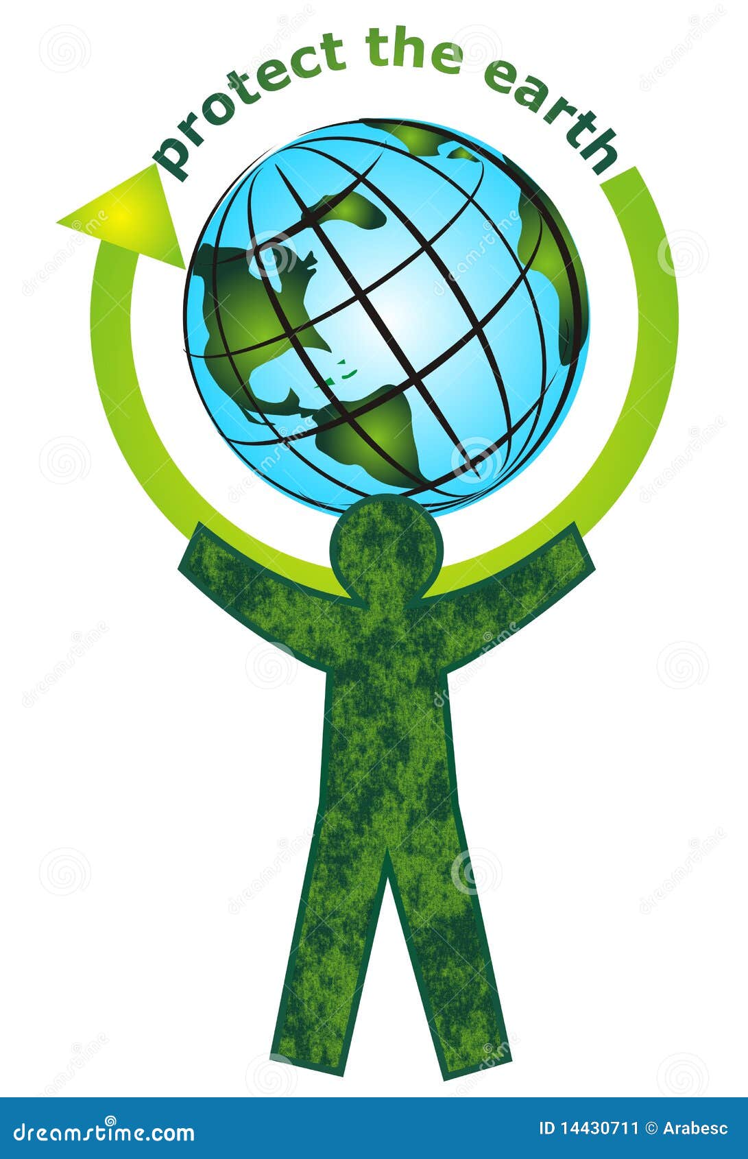 Protect the earth stock vector. Illustration of hand - 14430711
