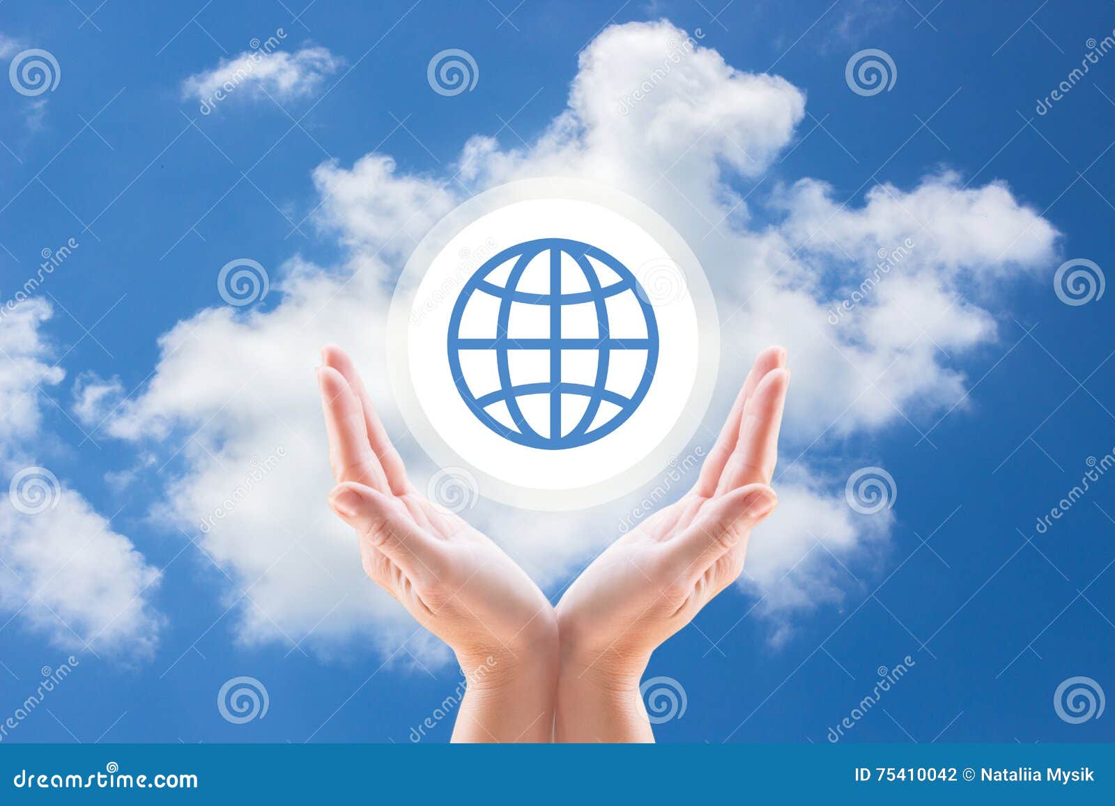 Protect the earth hands stock illustration. Illustration of icon - 75410042