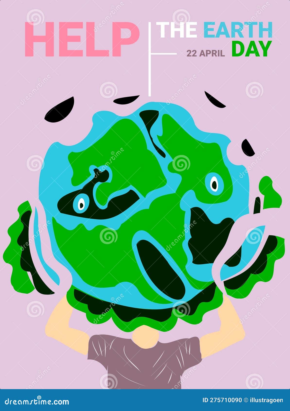 Protect the Earth. Help the Globe of Earth. Stock Vector - Illustration ...