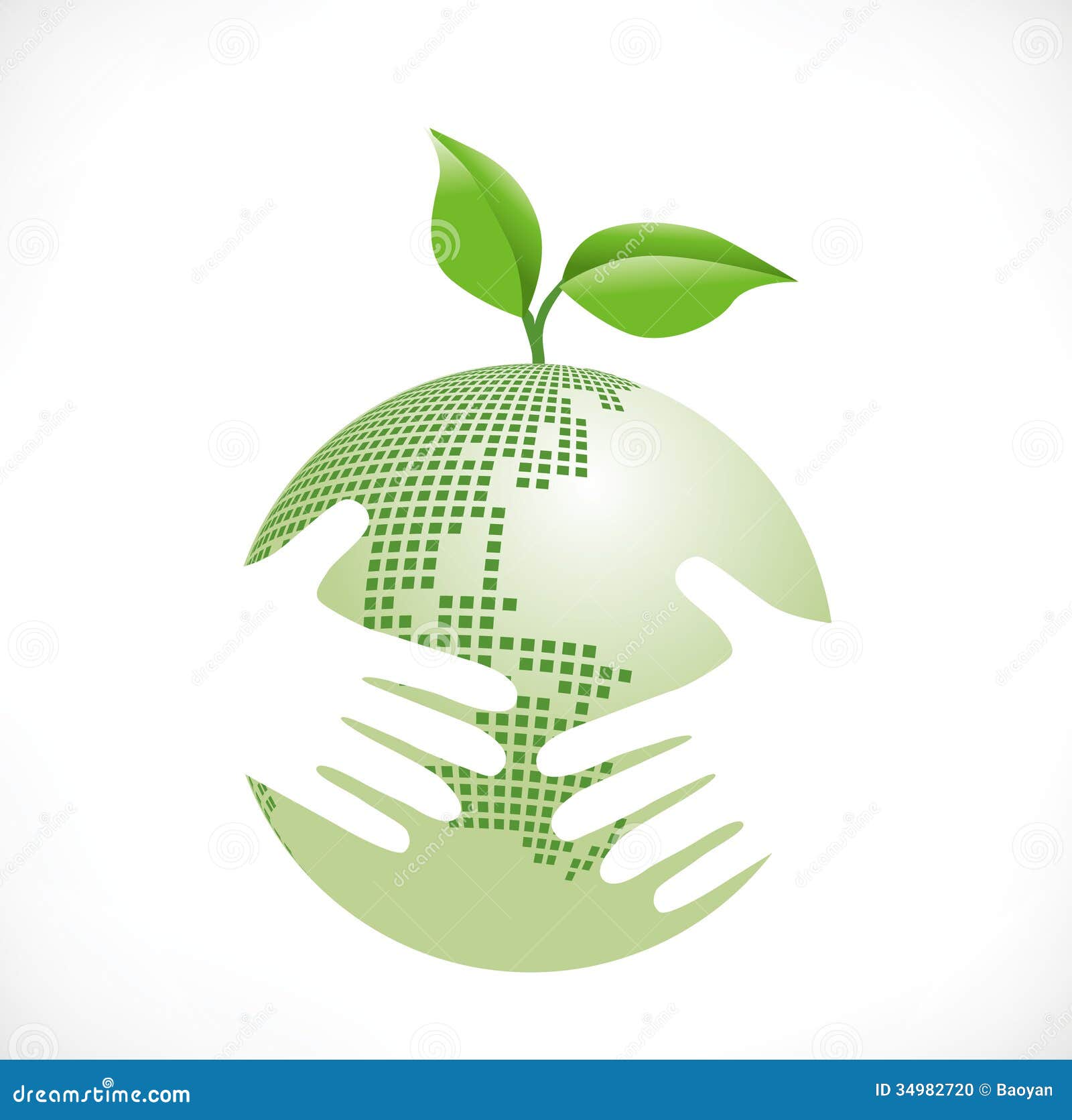 Protect The Earth. Illustrations Of Hands Grasping The Earth Cartoon ...