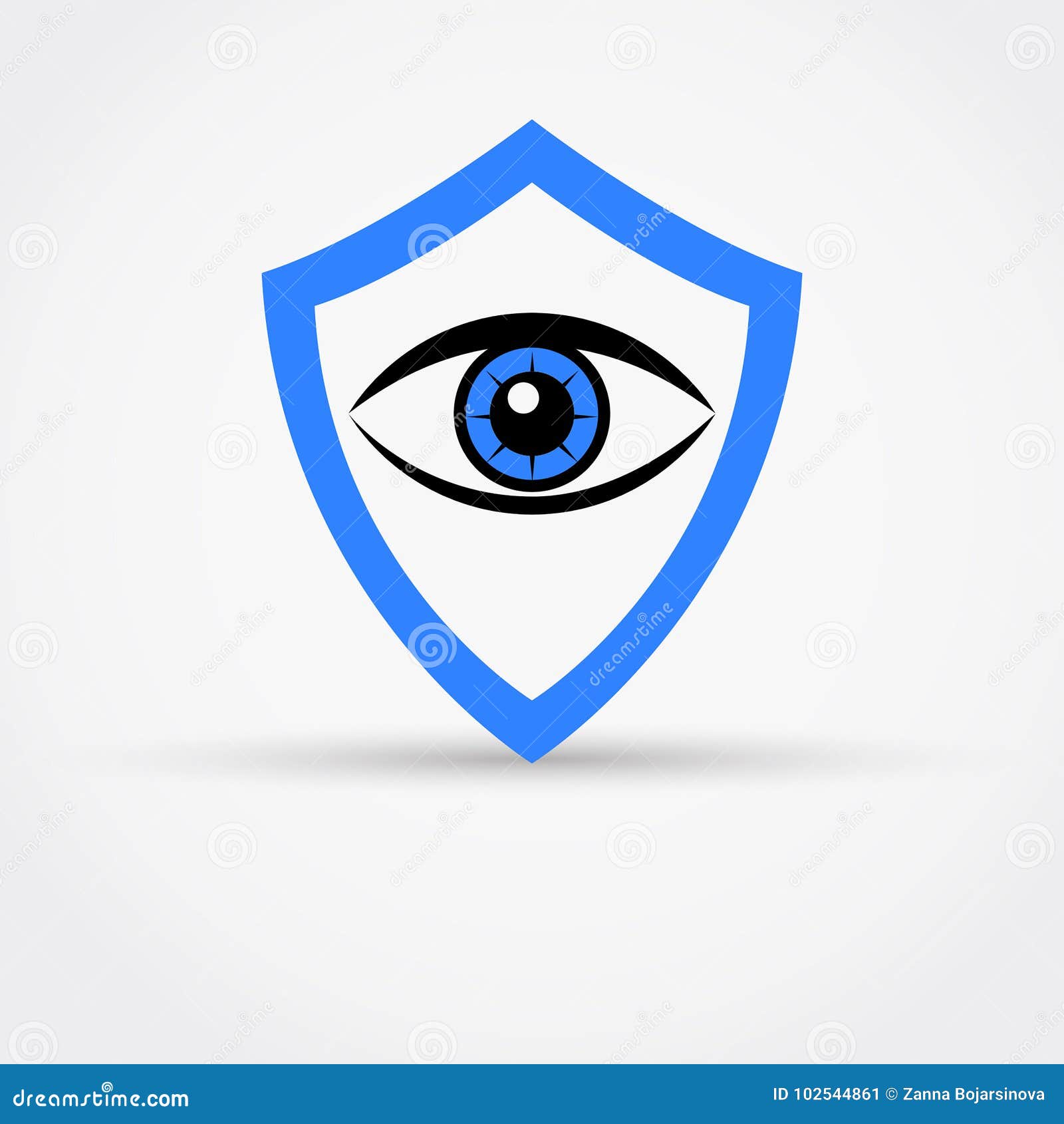 Protect Eye Vector Icon. stock vector. Illustration of symbol - 102544861