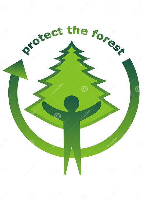 Protect the forest icon stock vector. Illustration of holding - 14608422