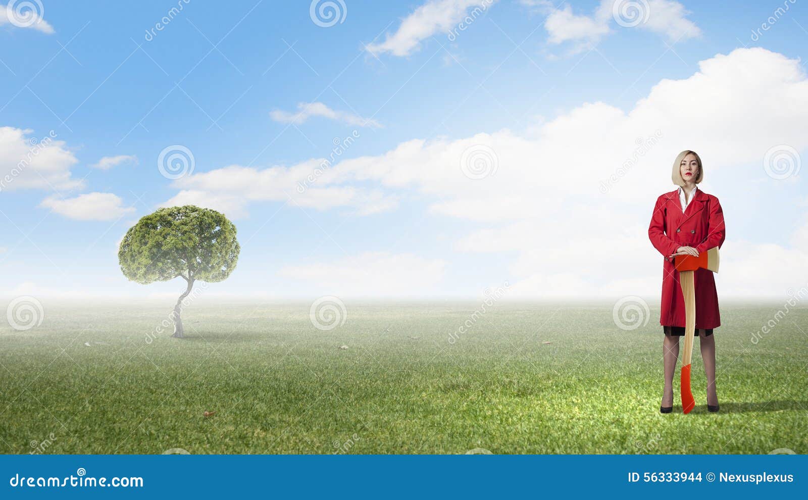 Protect forests stock photo. Image of woman, timber, tree - 56333944