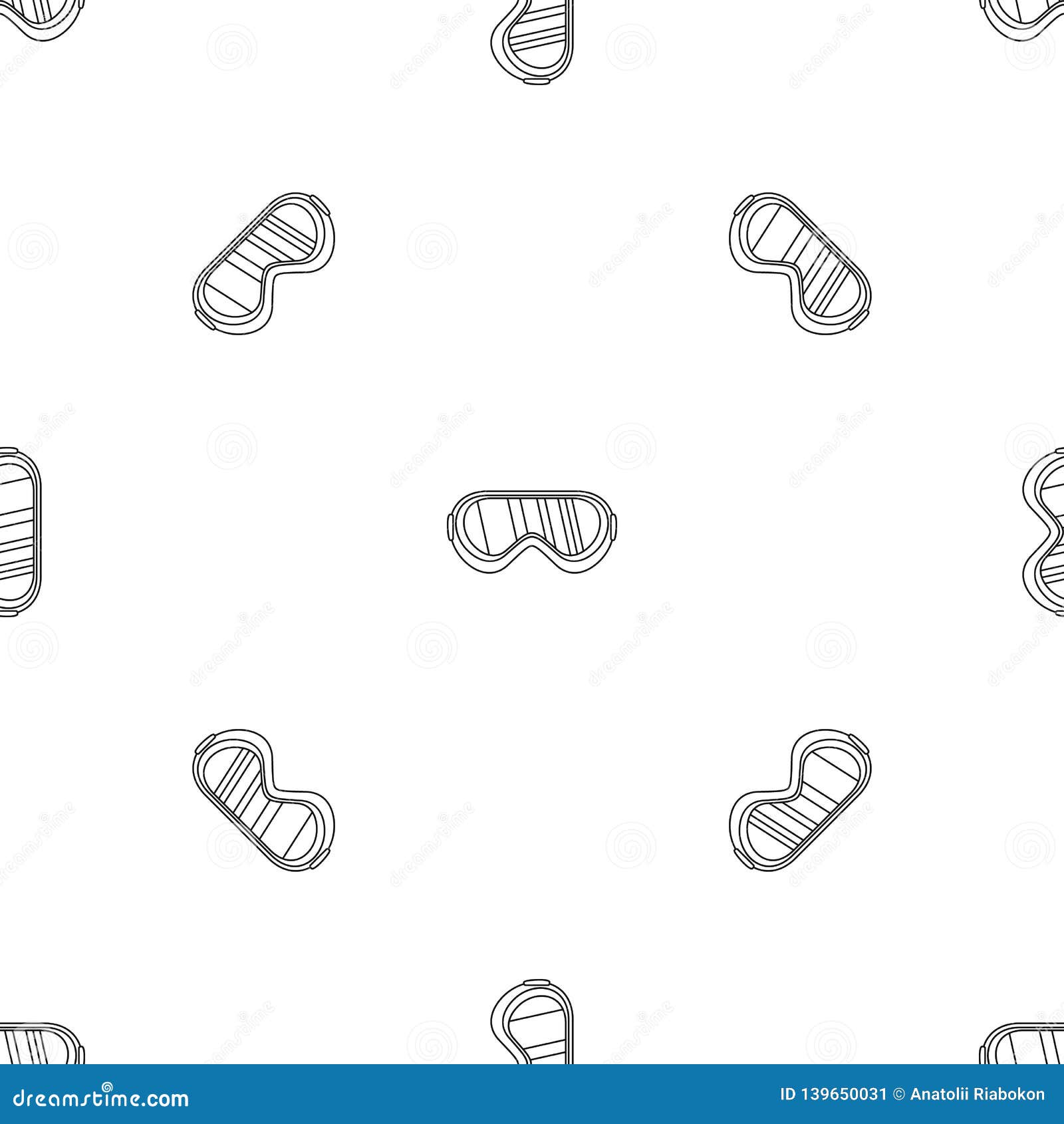 Protect Goggles Pattern Seamless Vector Stock Vector - Illustration of ...