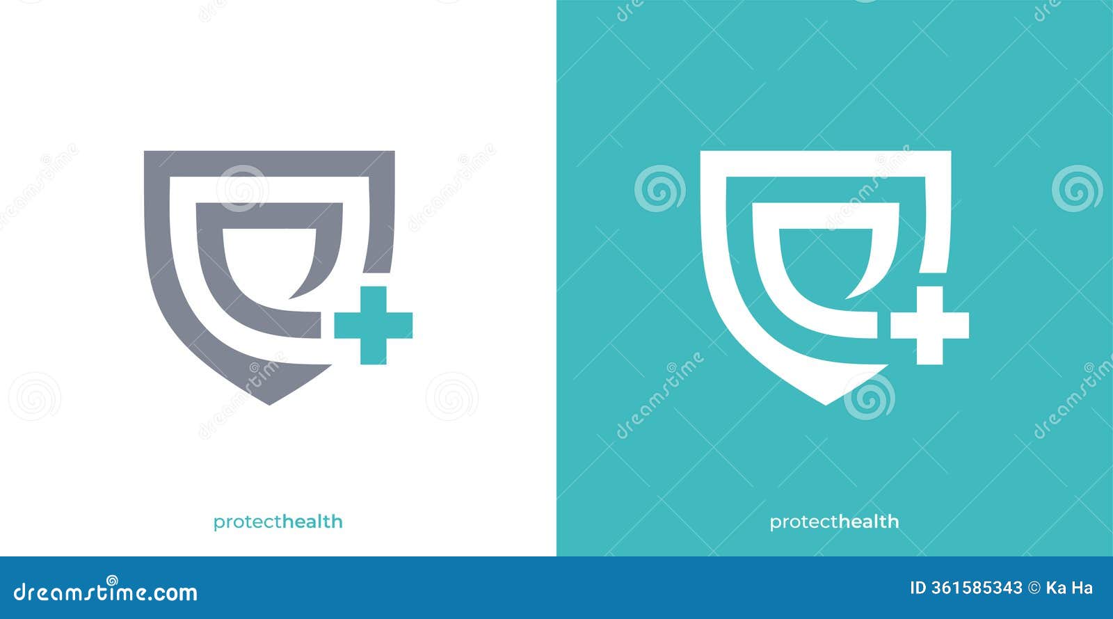 Simple Protect Health Logo. Shield and Cross Health Graphic Icons Stock ...