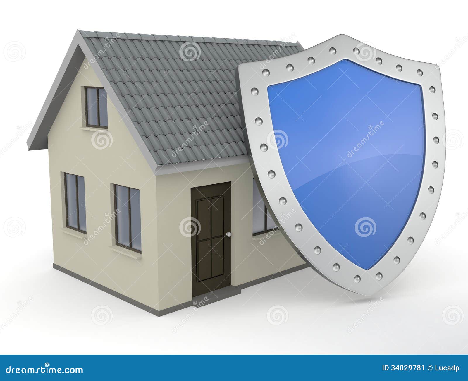 Protect the house stock illustration. Illustration of protection - 34029781