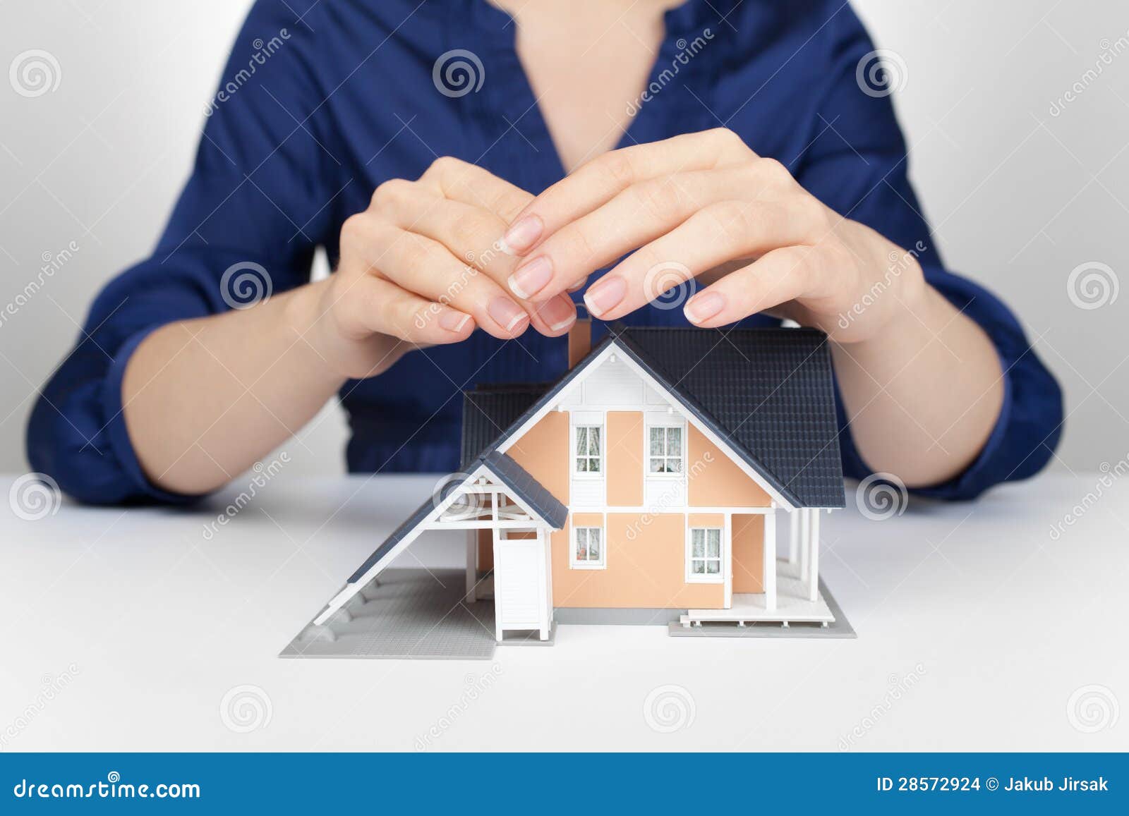Protect House - Insurance Concept Stock Photo - Image of closeup ...