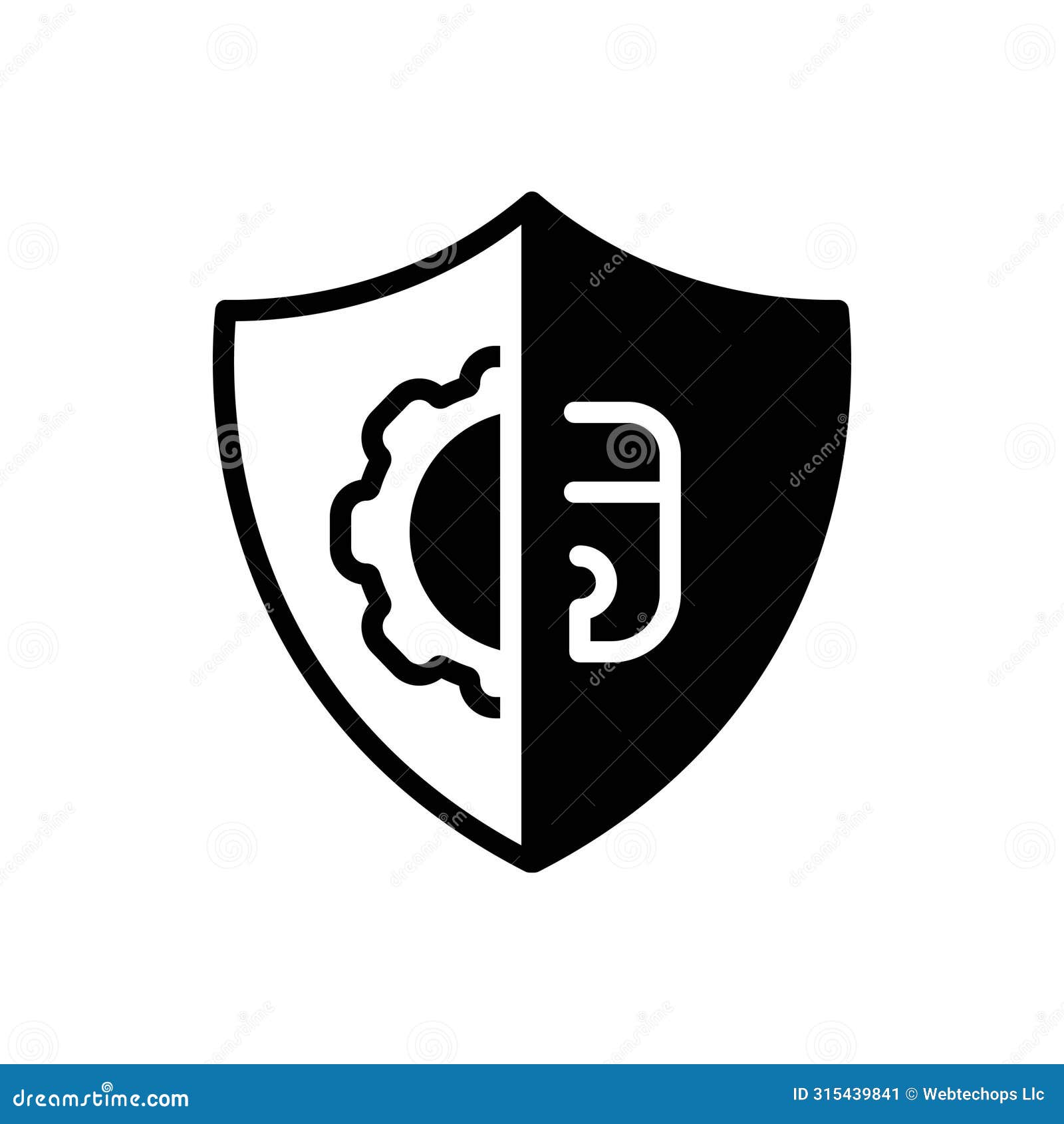 Black Solid Icon for Protect, Defend and Folder Stock Illustration ...