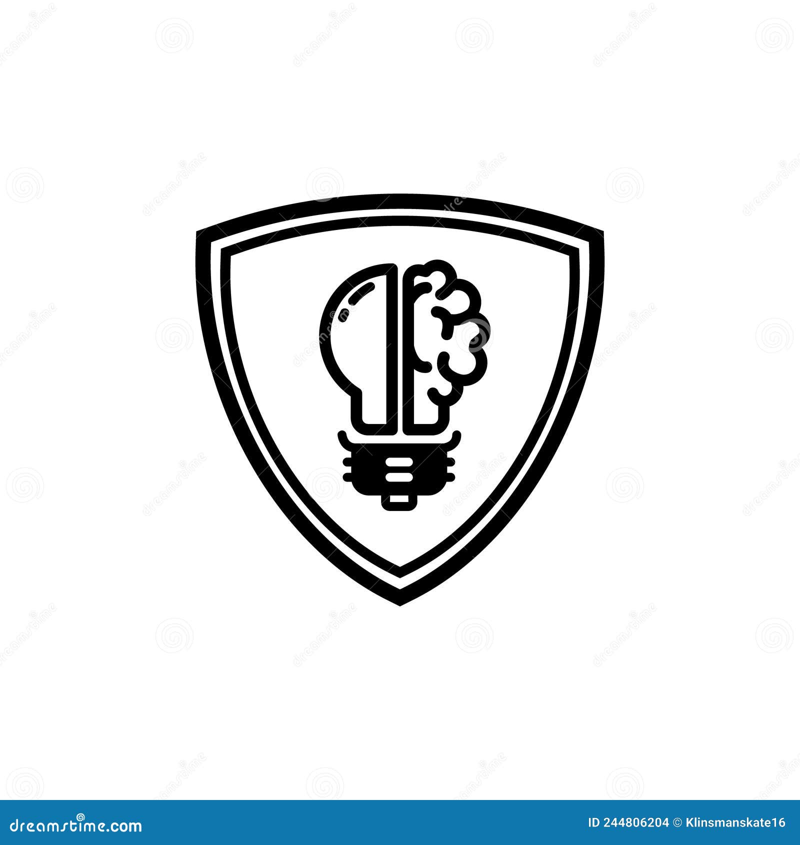 Protect Ideas Brain Logo Design Template Concept Stock Vector ...