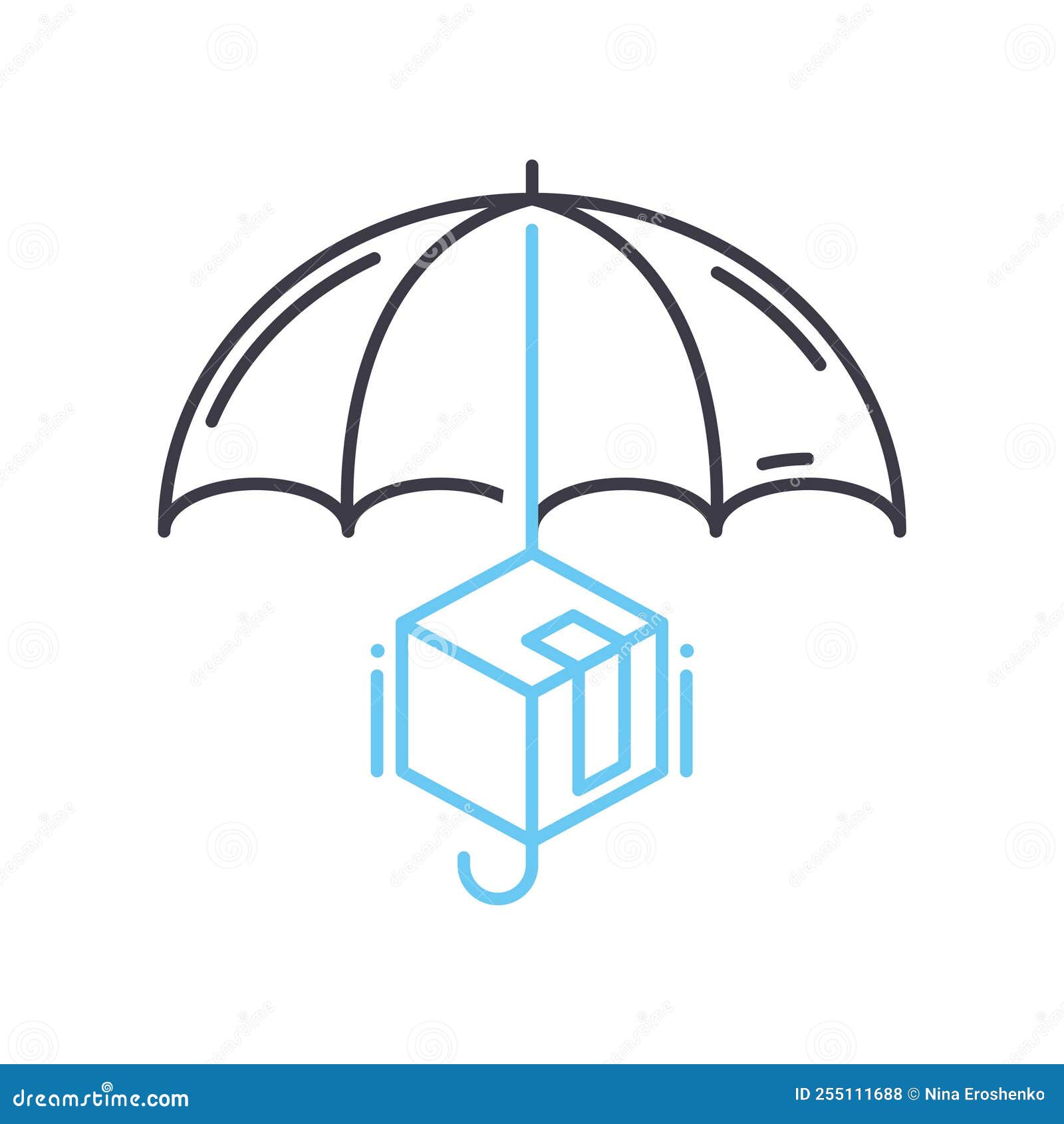 Protect Line Icon, Outline Symbol, Vector Illustration, Concept Sign ...