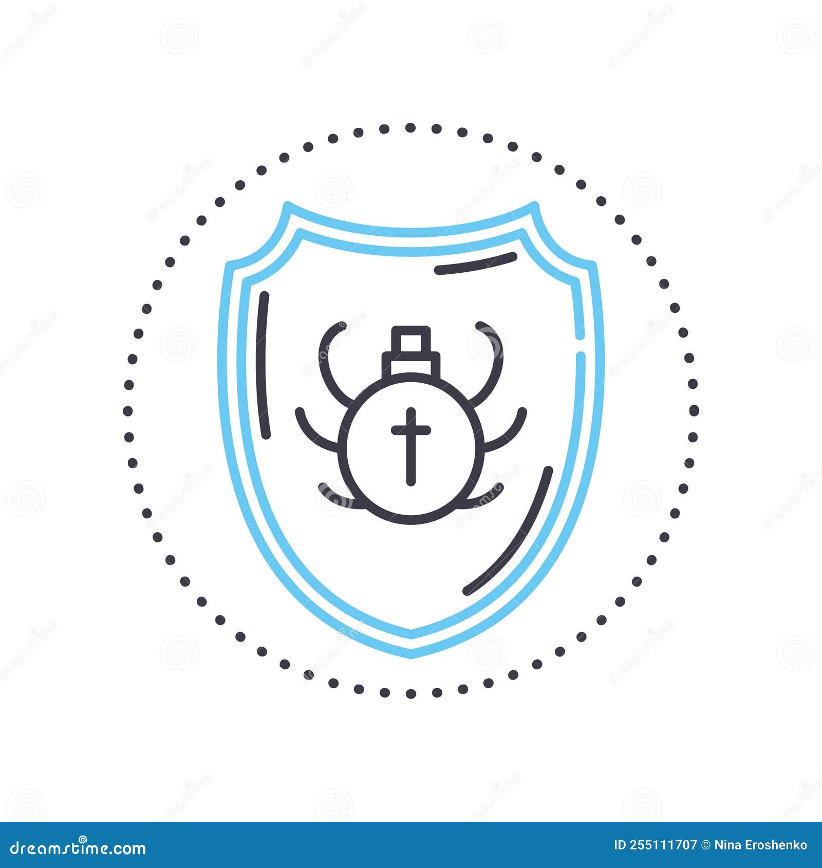 Protect Line Icon, Outline Symbol, Vector Illustration, Concept Sign ...