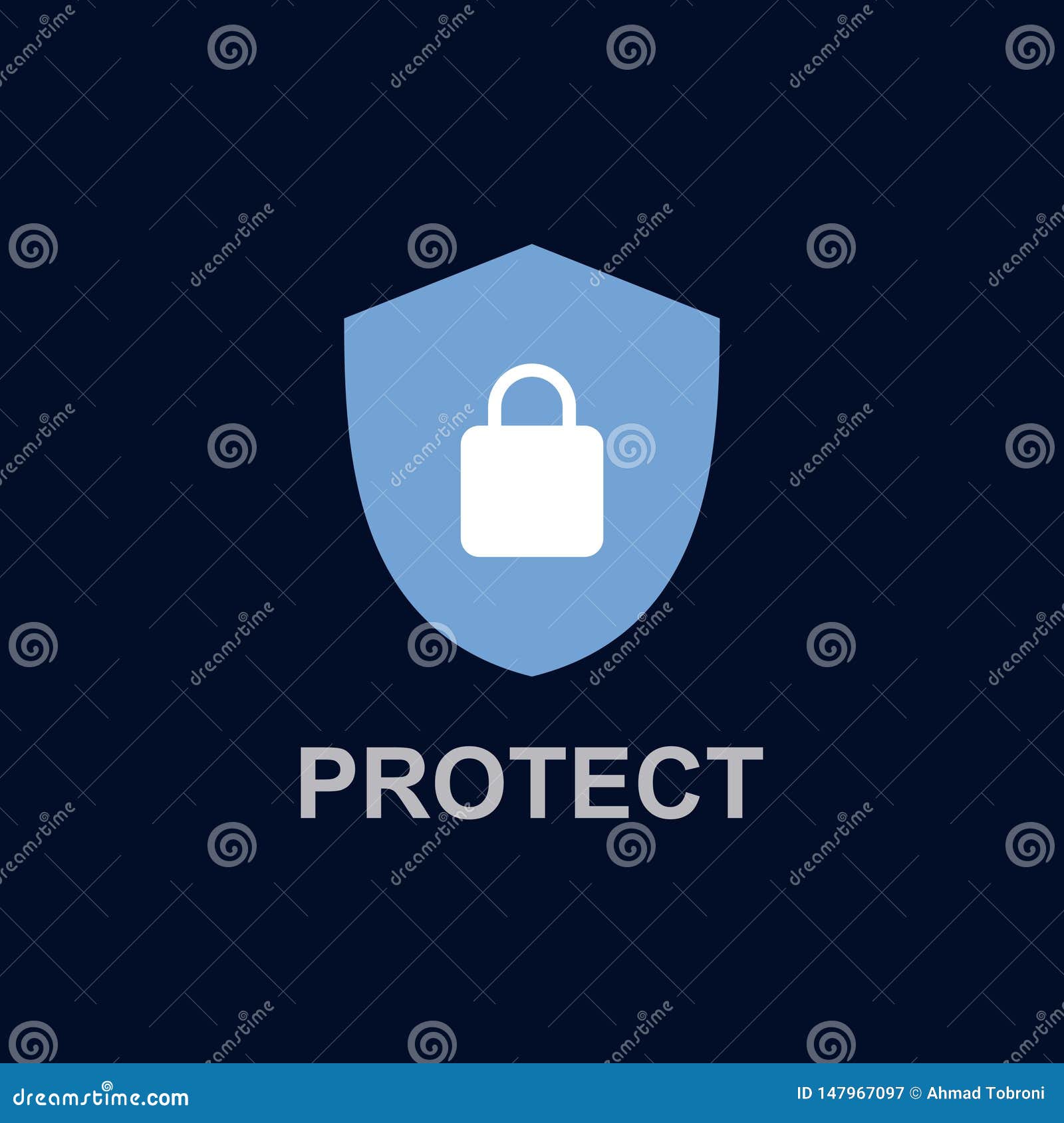 Protect Logo Vector Template Design Illustration Stock Vector ...