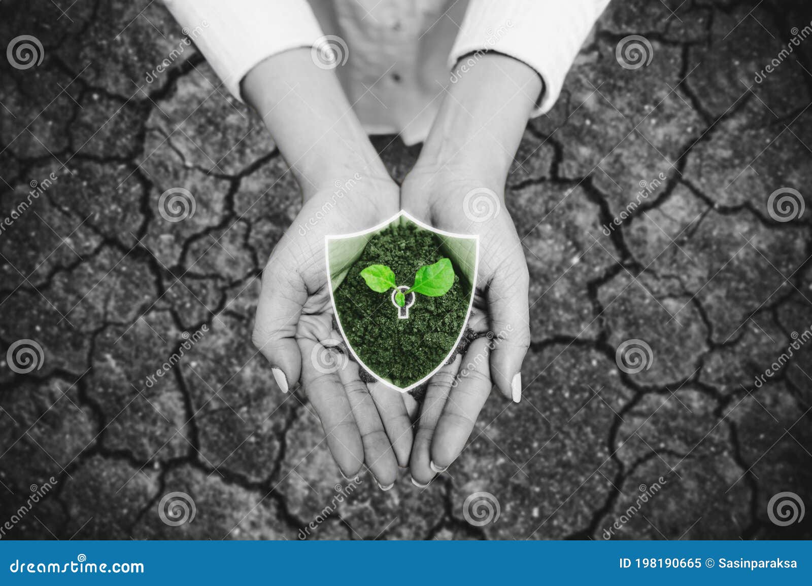 Protect Nature and Environmental Problem Saving and Resolution. Hand ...