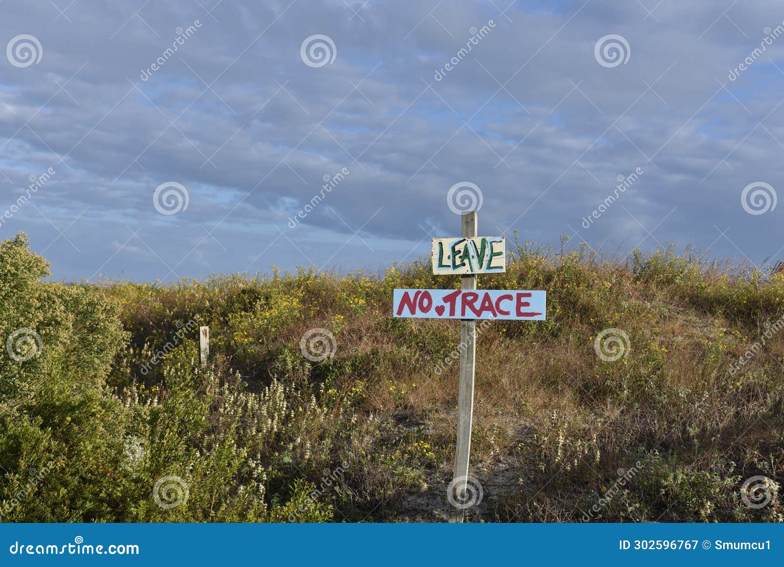 Protect Our Beaches, Leave No Trace Sign Stock Image - Image of ...