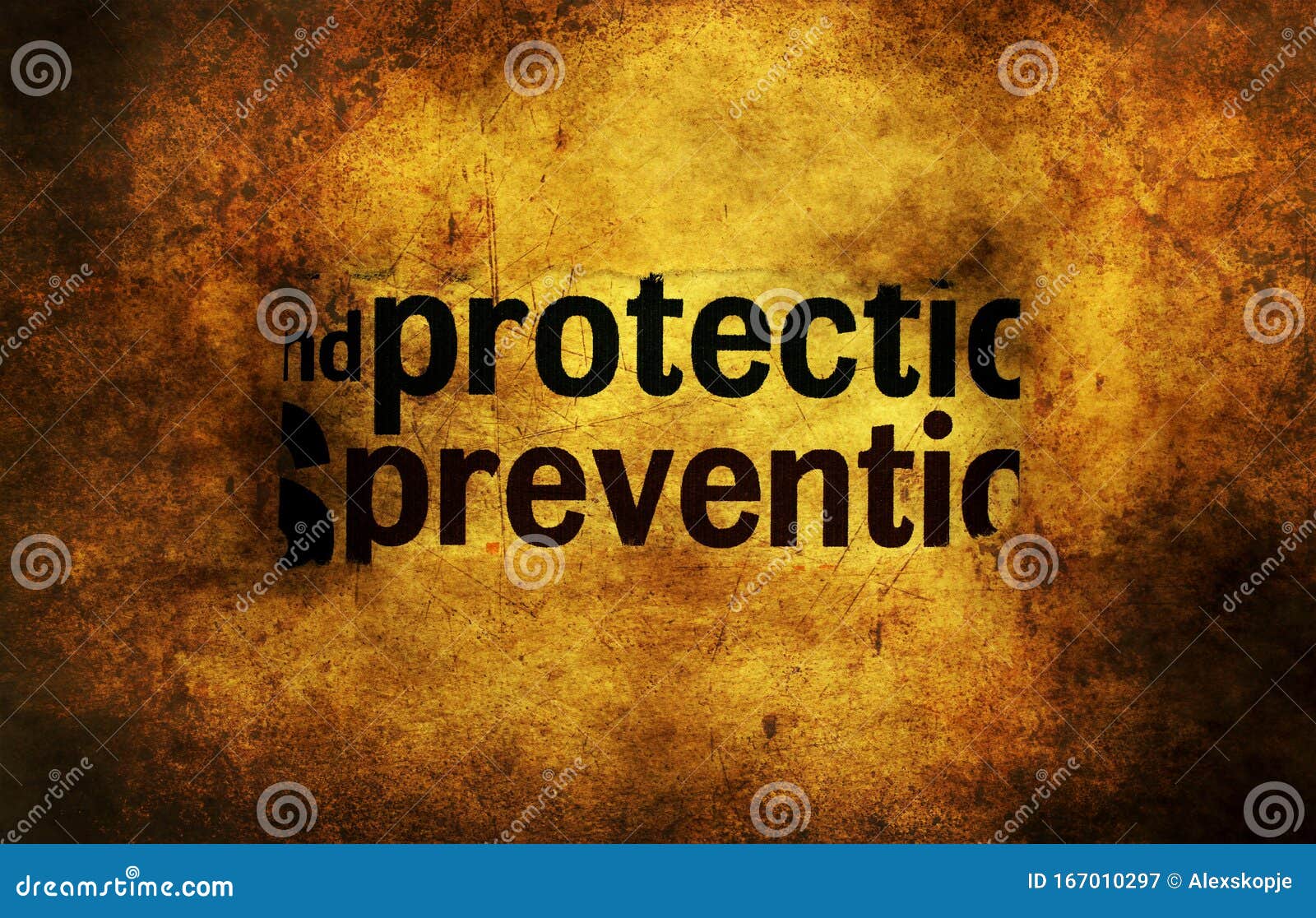Protect Prevent Concept Grunge Concept Stock Image - Image of prevent ...