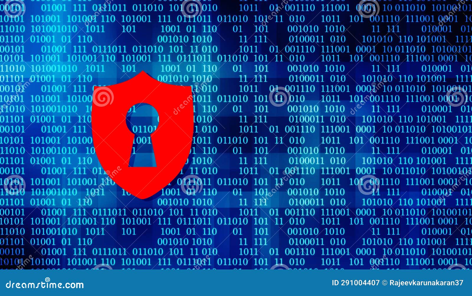 Protect and Security Concept. Digital Shield on Abstract Technology ...