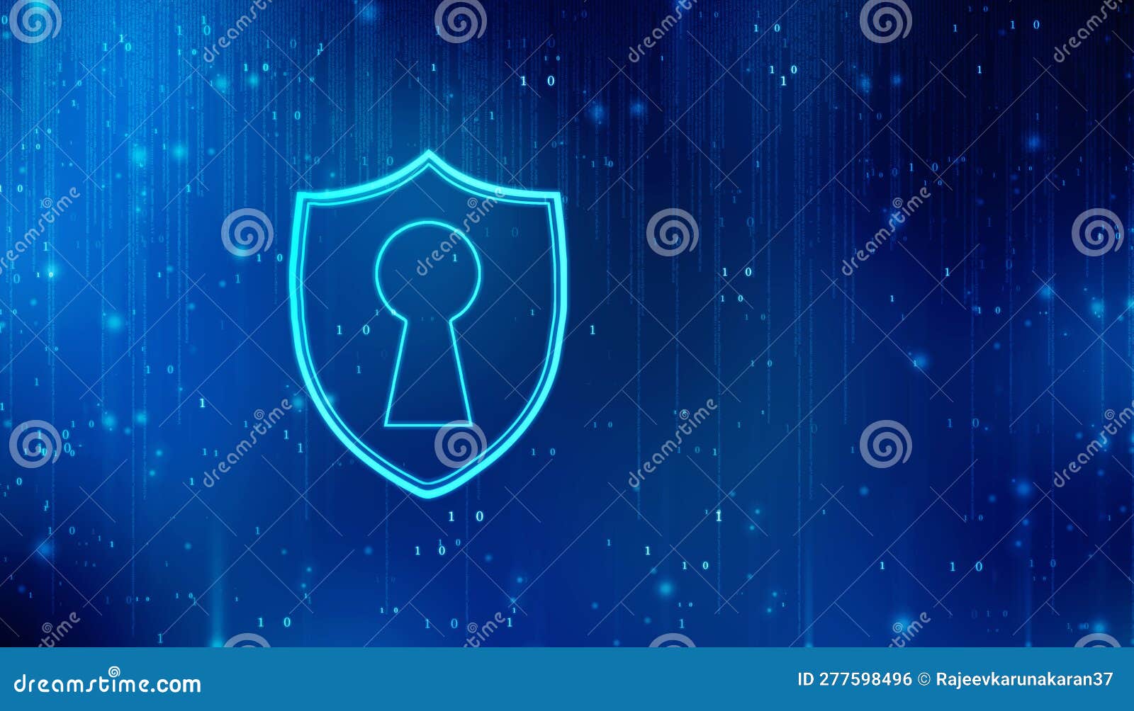 Protect and Security Concept. Digital Shield on Abstract Technology ...