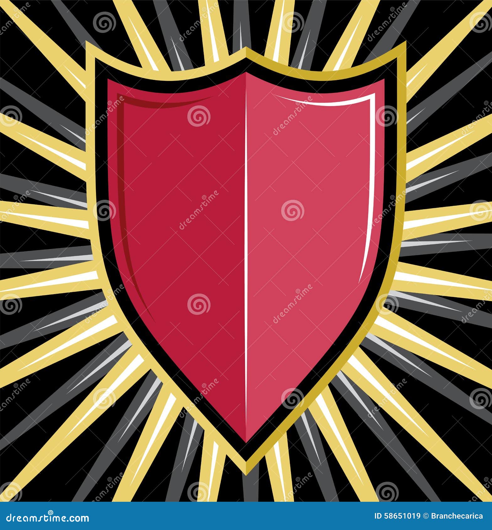 Protect shield stock illustration. Illustration of chrome - 58651019